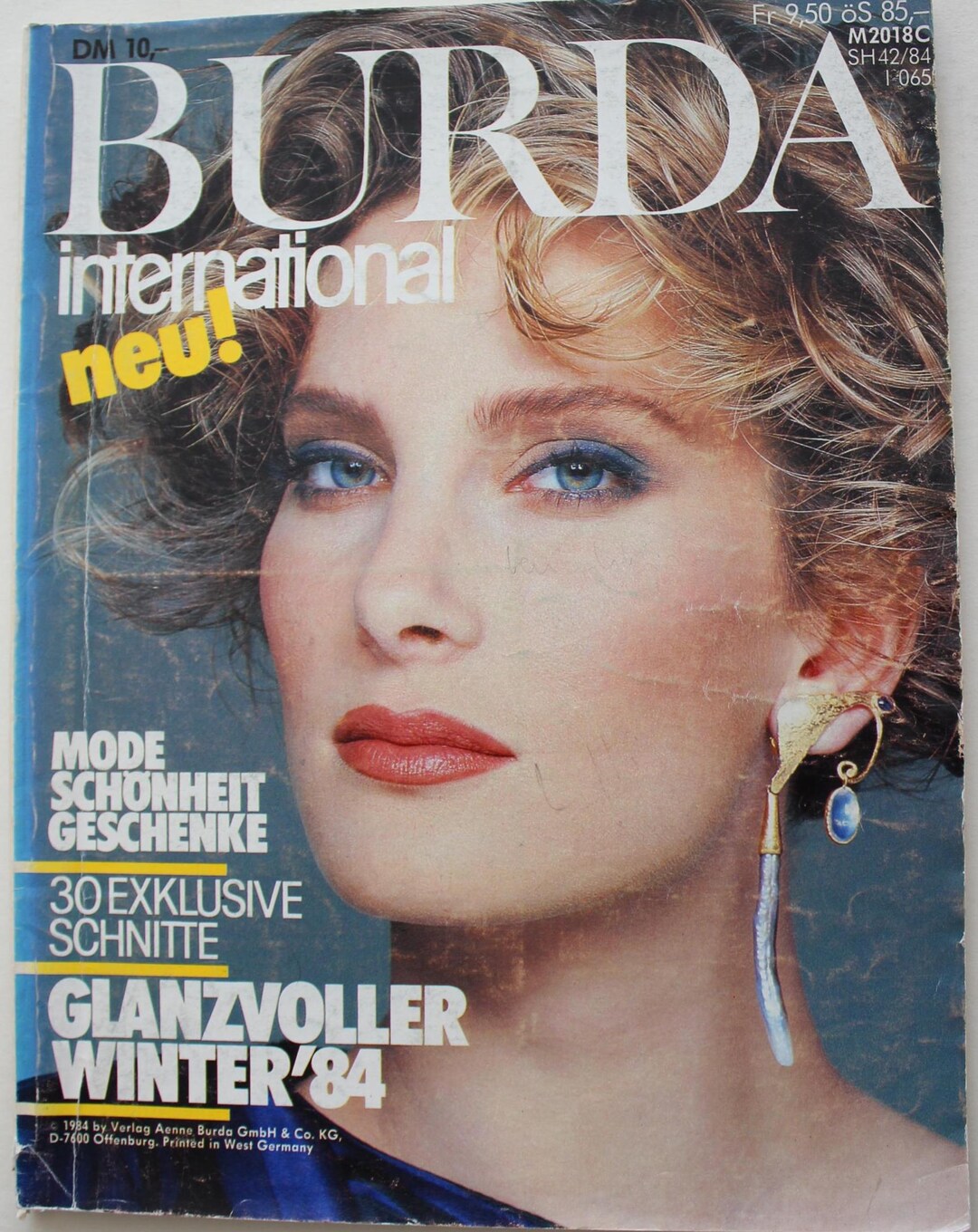 Burda International Winter 1984 Instructions Sewing Pattern Sheet ...