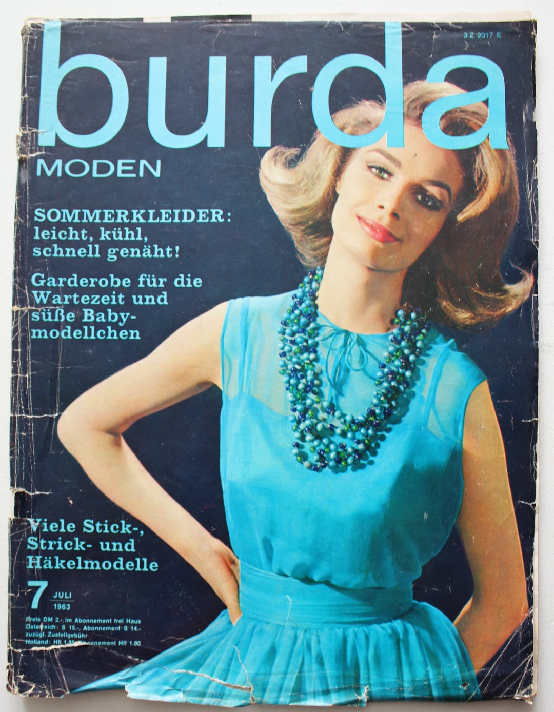 Burda Moden 7/ 1963 Instructions, Pattern Sheets, Fashion Magazine, Sewing Magazine, Fashion ...