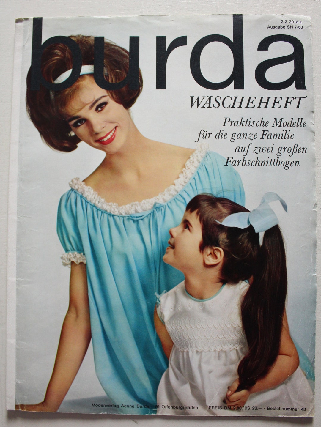 Burda Laundry Booklet 1963 Instructions, Cutting Sheets, Fashion Magazine Fashion Booklet Sewing ...