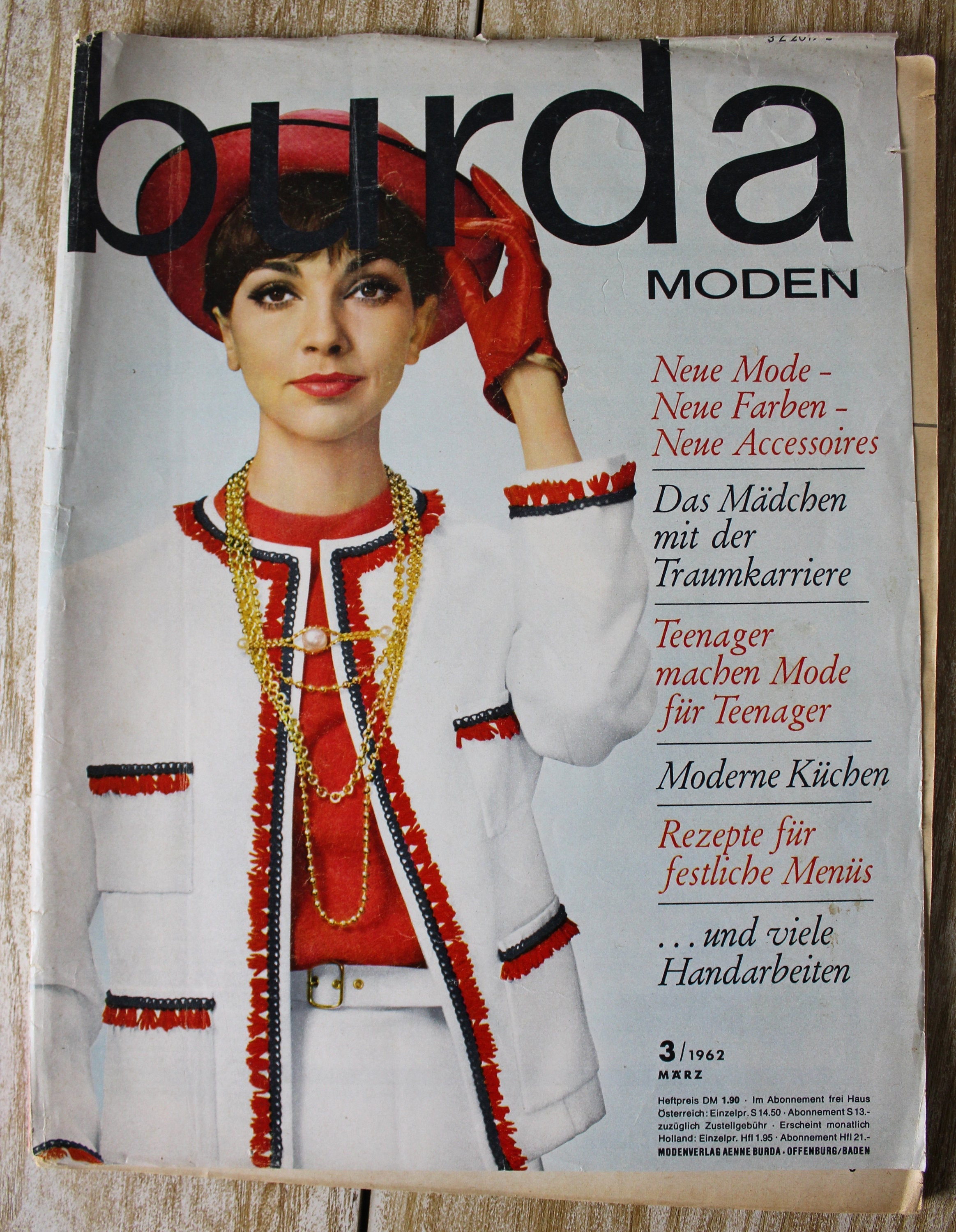 Burda Moden 3/ 1962 With Instructions, Patterns, Fashion Magazine, Fashion Magazine, Sewing ...