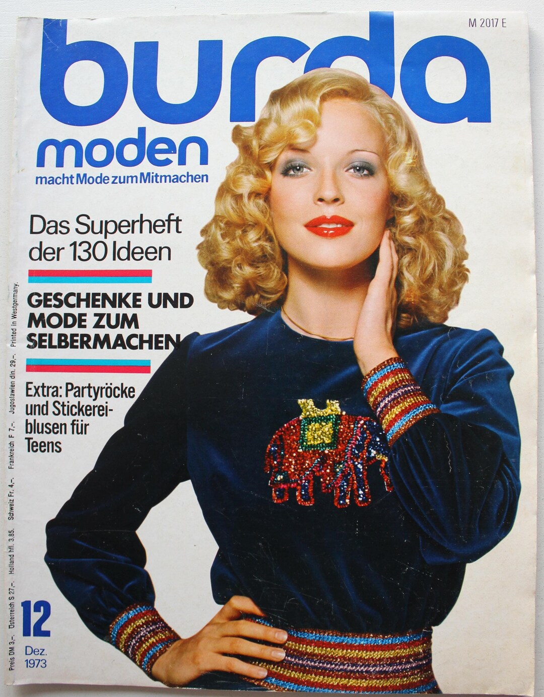Burda Moden 12/ 1973 Instructions, Pattern Sheets Fashion Magazine Retro Sewing Patterns Vintage ...