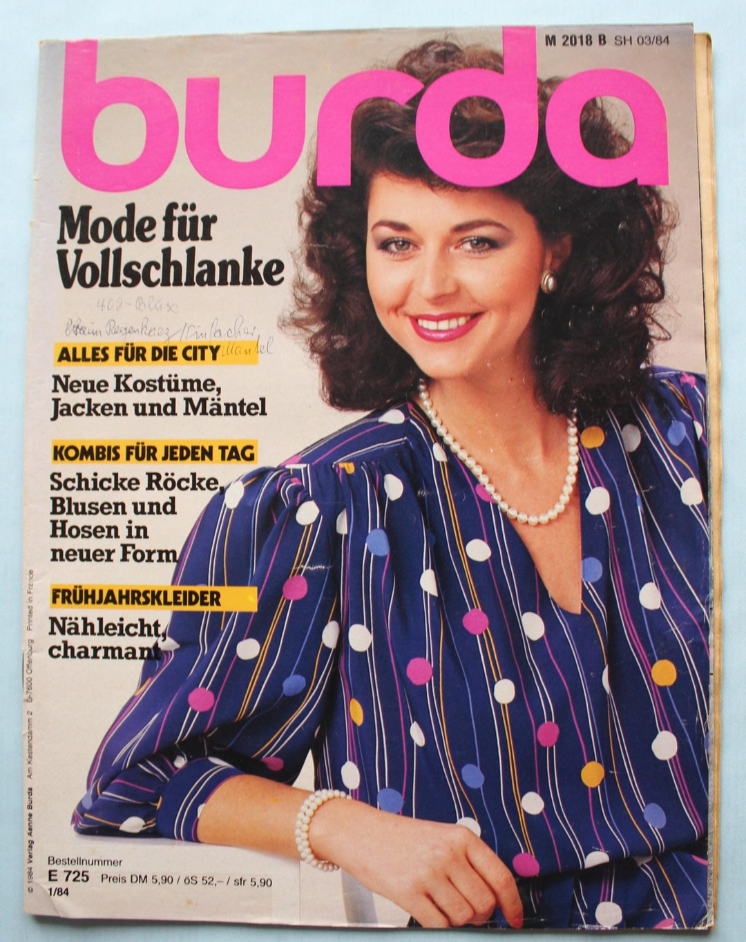 Burda Fashion for Full Figured Women Spring 1984 Instructions Pattern ...