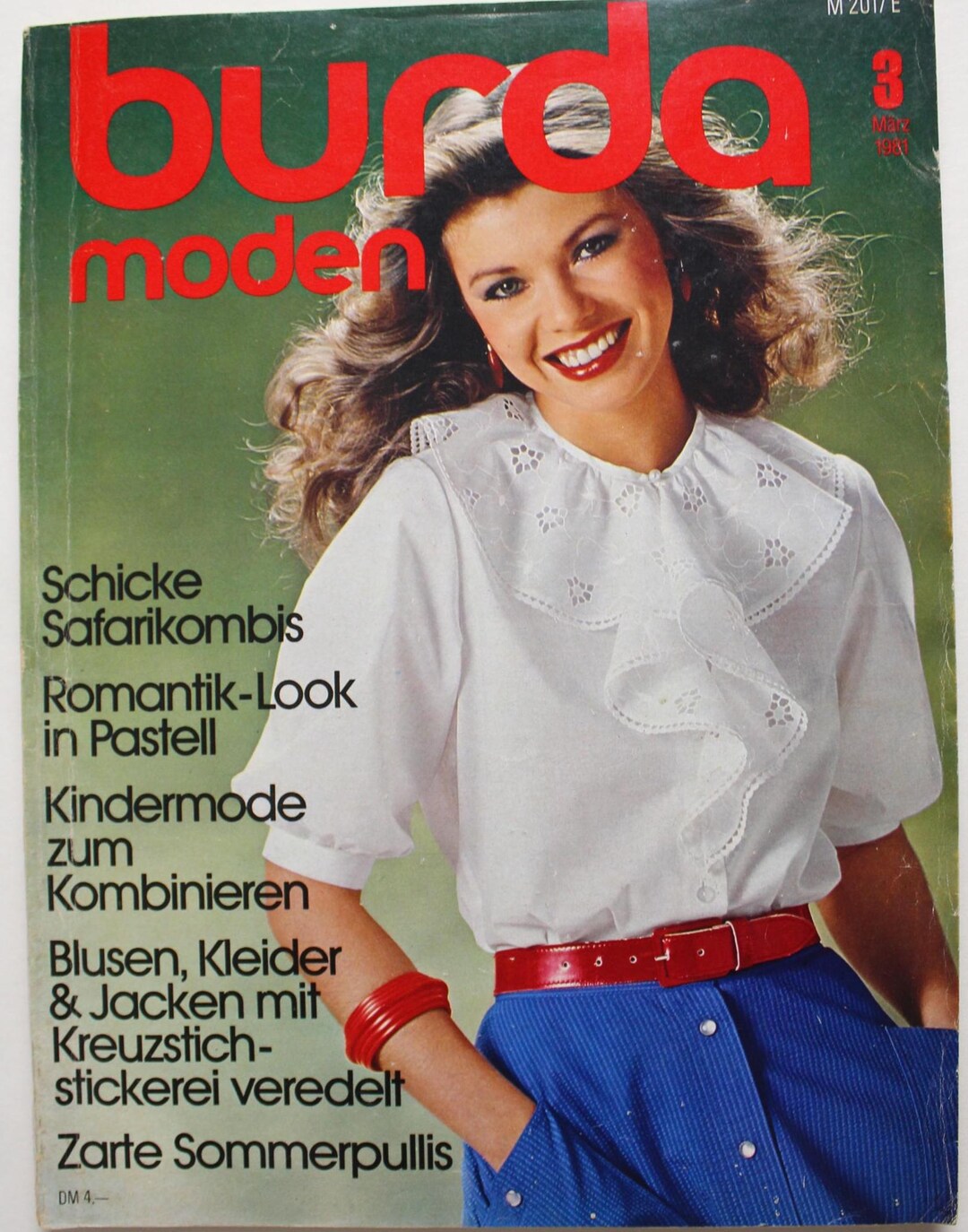 Burda Moden 3/ 1981 Instructions Pattern Sheets Fashion Magazine Patterns Fashion Magazine Retro ...