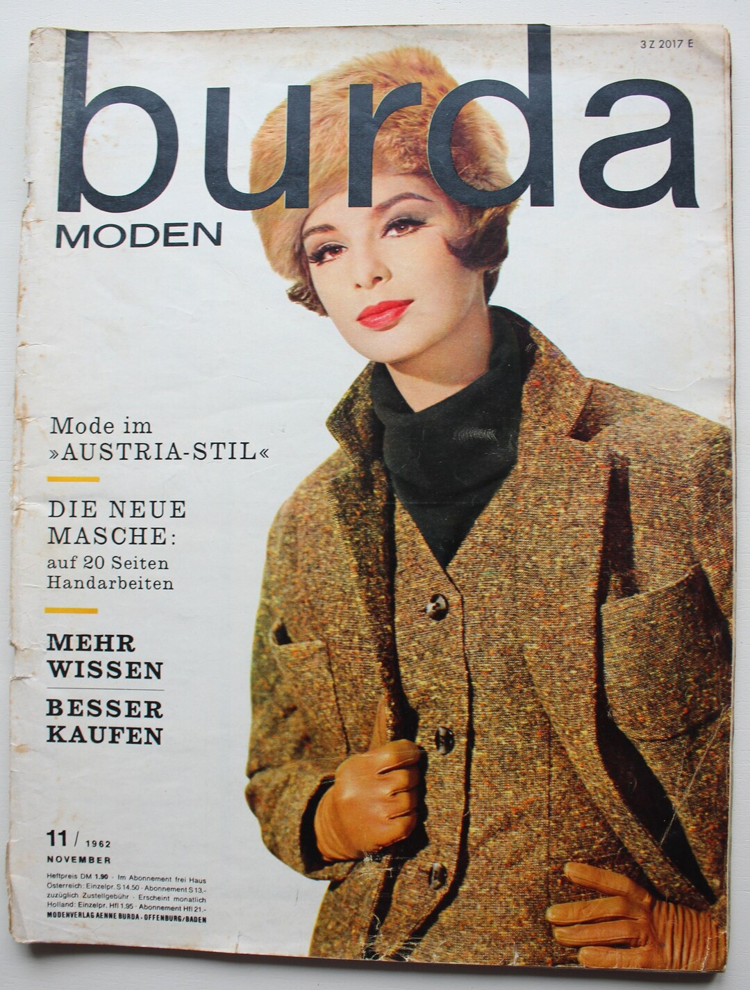 Burda Moden 11/ 1962 Instructions, Cutting Sheets, Fashion Magazine, Fashion Booklet, Sewing ...