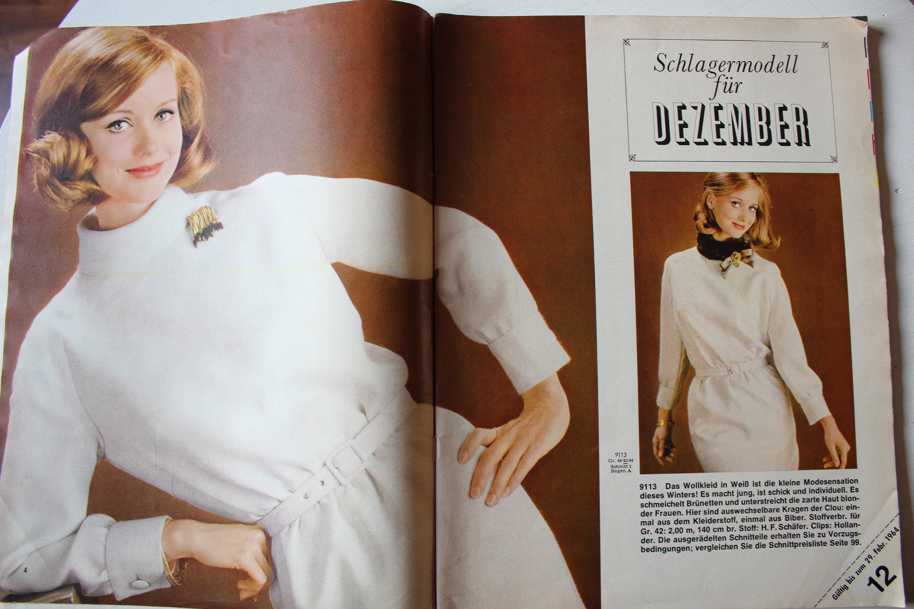 Burda Beyer Moden 12/1963 With Instructions, Cutting Sheets, Fashion Magazine, Fashion Magazine ...