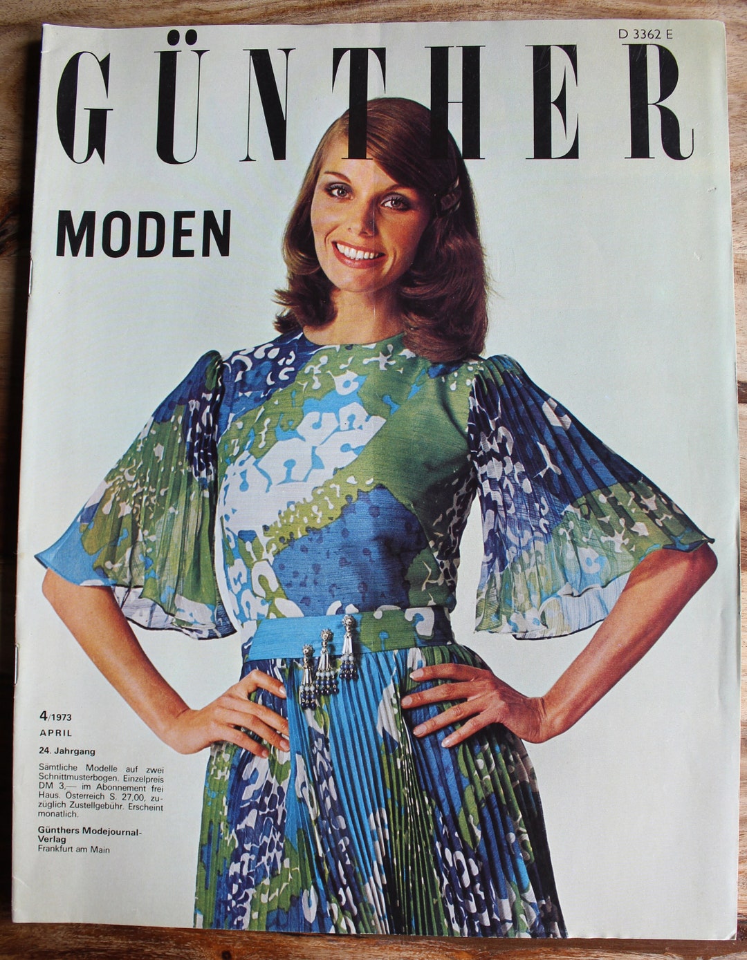 Günther Moden 4/ 1973 Pattern Sheet, Fashion Magazine Fashion Magazine ...