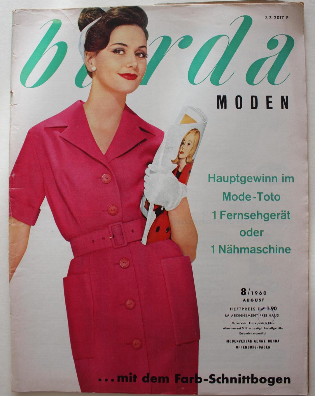 Burda Moden 8/ 1960 Instructions, Pattern Sheets, Fashion Magazine ...