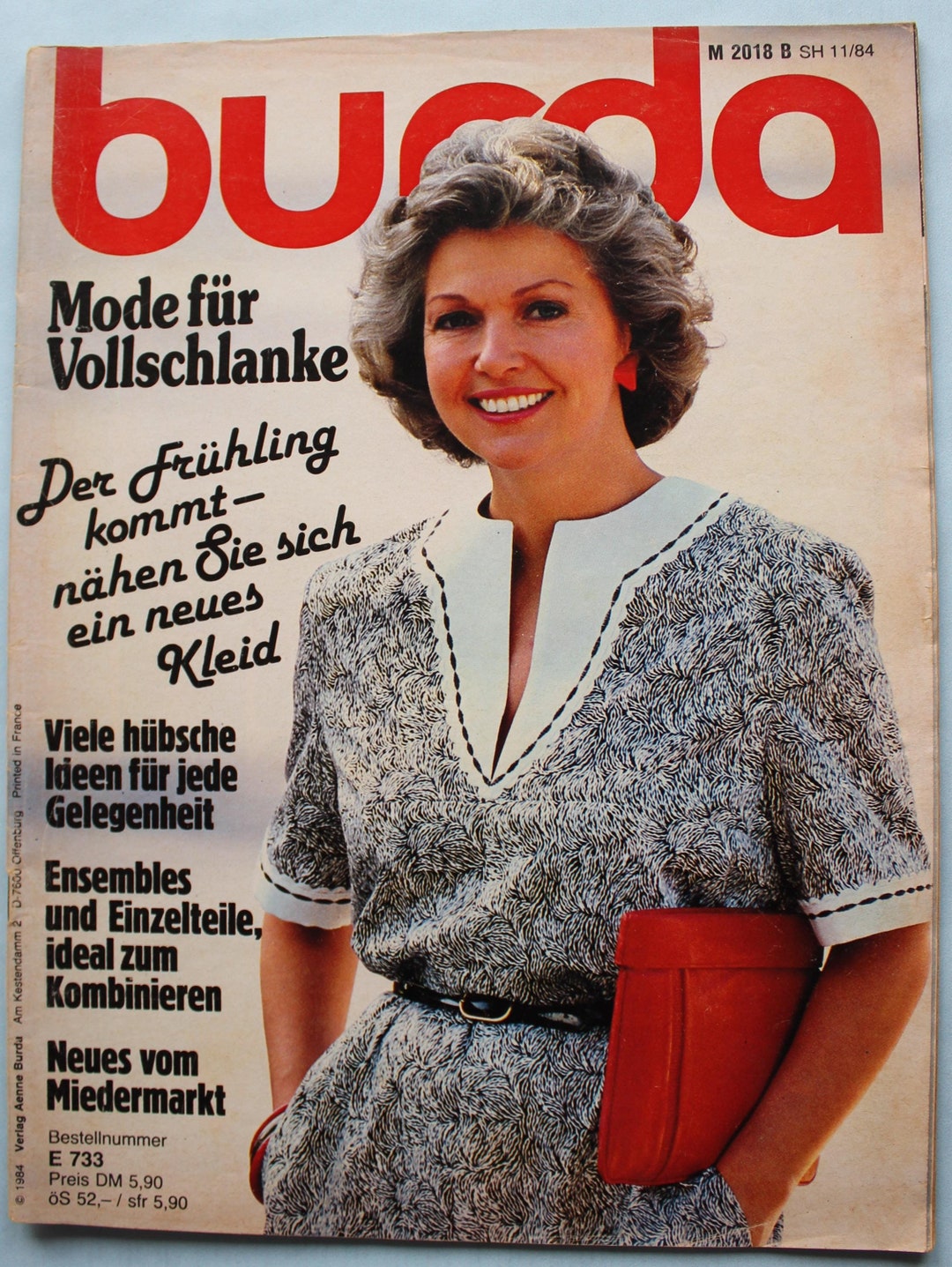 Burda Mode Für Vollfiguren 1984 Instructions Pattern Sheet Fashion ...