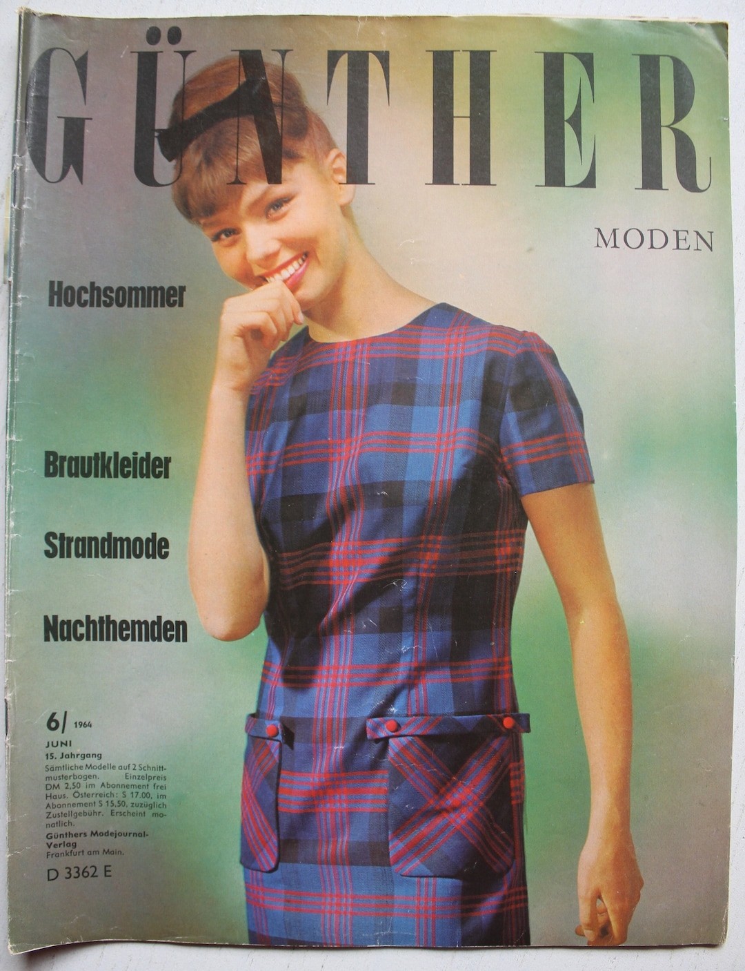 Günther Moden 6/ 1964 With Patterns, Fashion Magazine Fashion Magazine ...