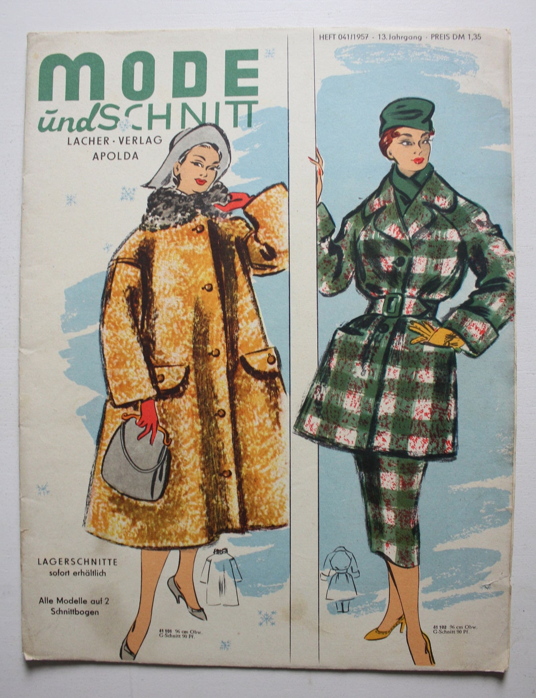 Fashion and Cut Issue 041 / 1957 Pattern Sheet Fashion Magazine Fashion Booklet Sewing Magazine ...