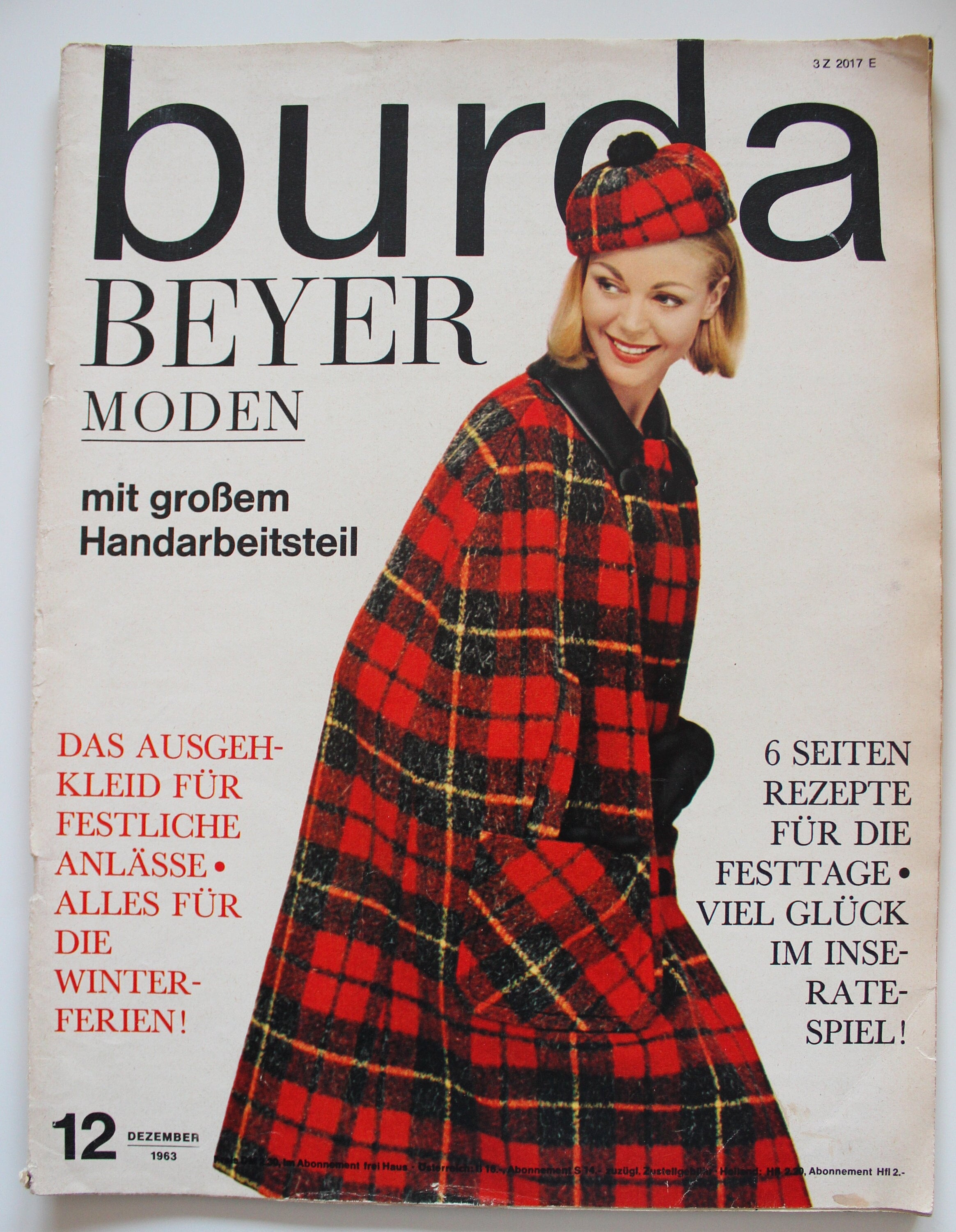 Burda Beyer Moden 12/1963 With Instructions, Cutting Sheets, Fashion Magazine, Fashion Magazine ...