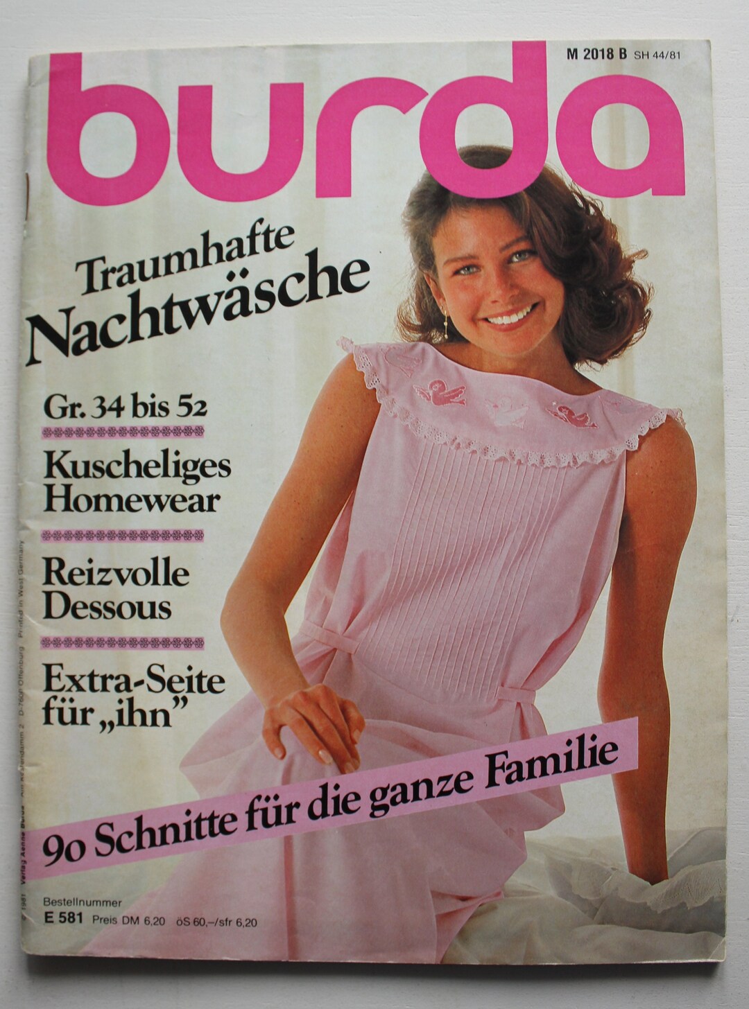 Burda Beautiful Laundry 1981 Instructions, Cutting Sheet, Fashion ...