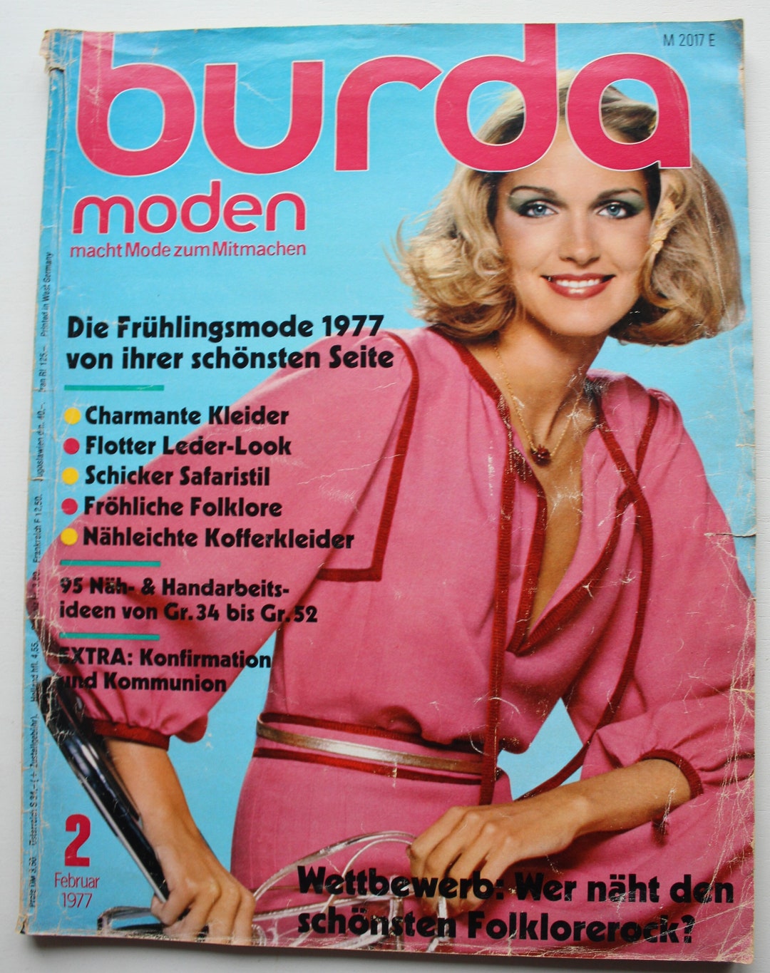 Burda Moden 2/ 1977 Instructions, Cutting Sheets, Fashion Magazine, Fashion Booklet, Sewing ...