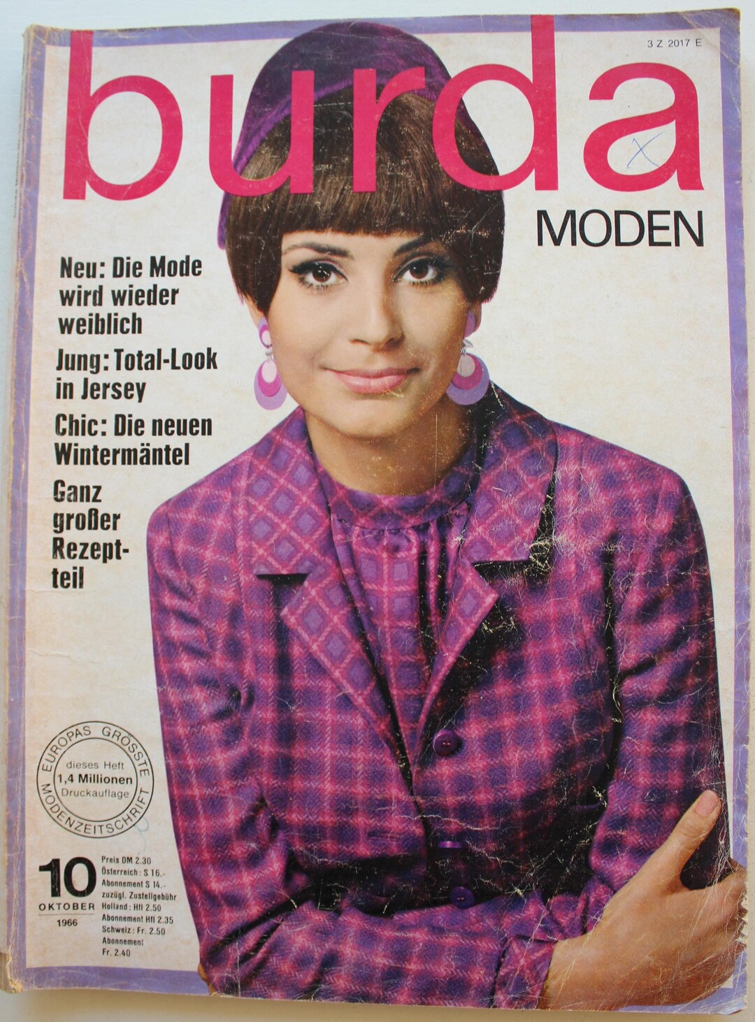 Burda Moden 10/ 1966 Instructions, Pattern Sheets Fashion Magazine Retro Sewing Patterns Vintage ...