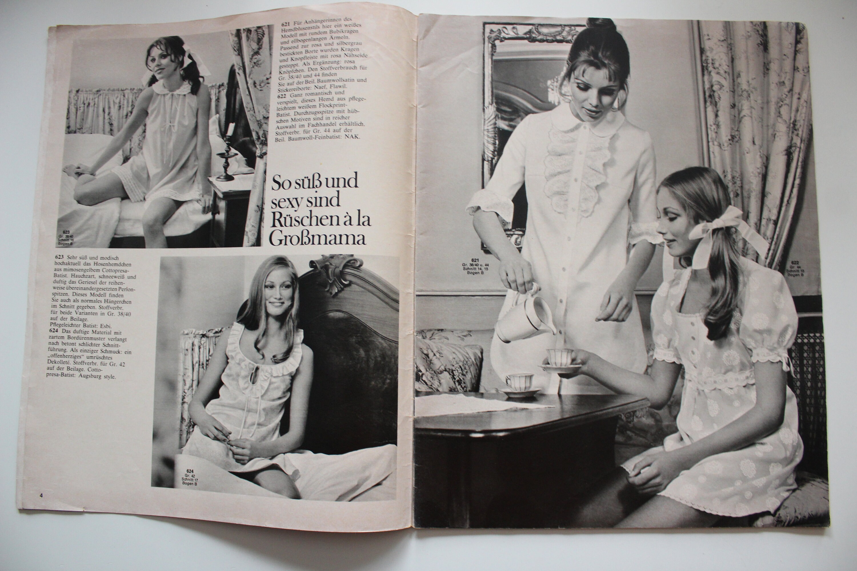 Burda Schöne Wäsche 1970 Anleitungen Schnittbogen - Etsy.de