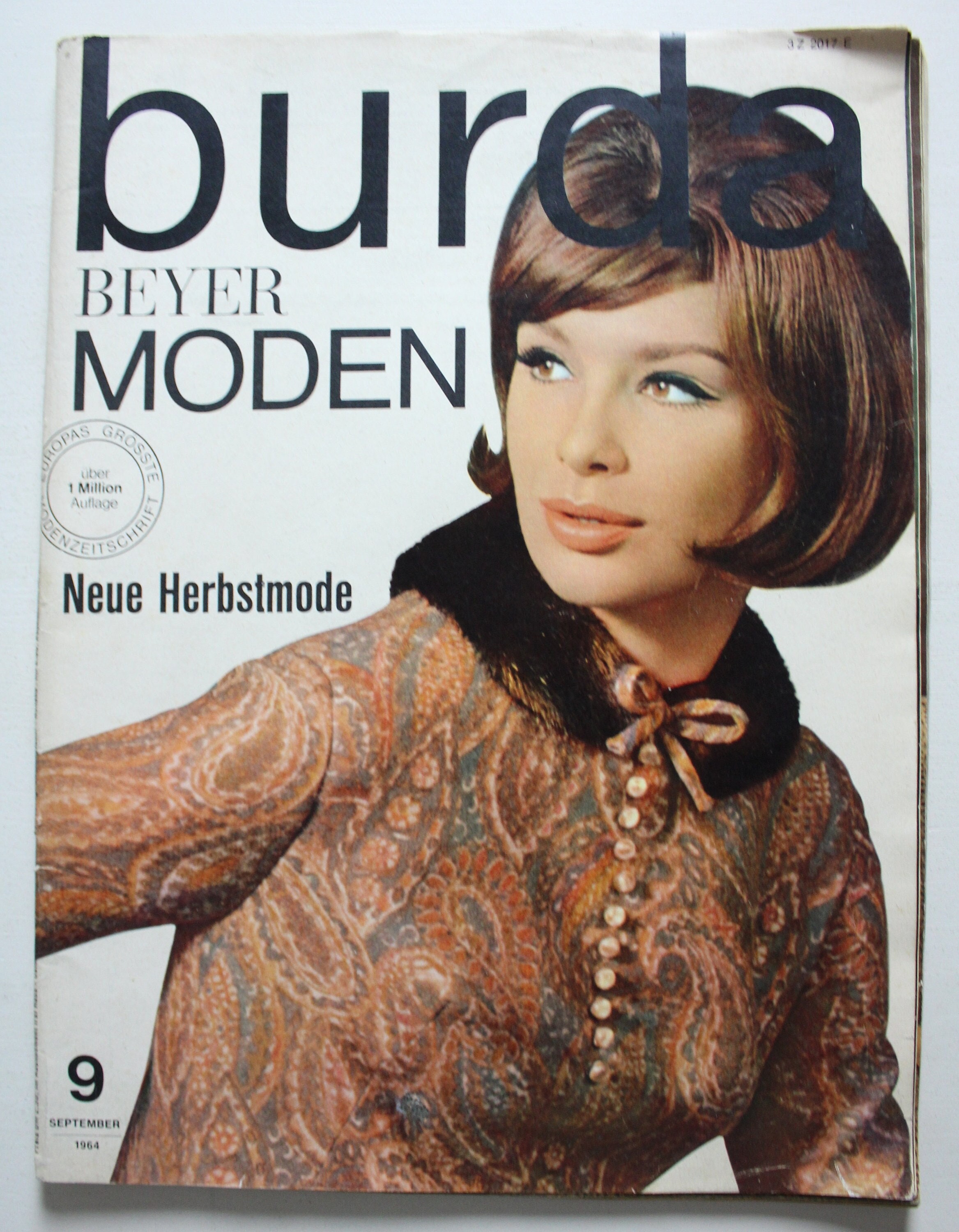 Burda Beyer Moden 9/ 1964 With Instructions, Pattern Sheets, Fashion Magazine, Sewing Magazine ...