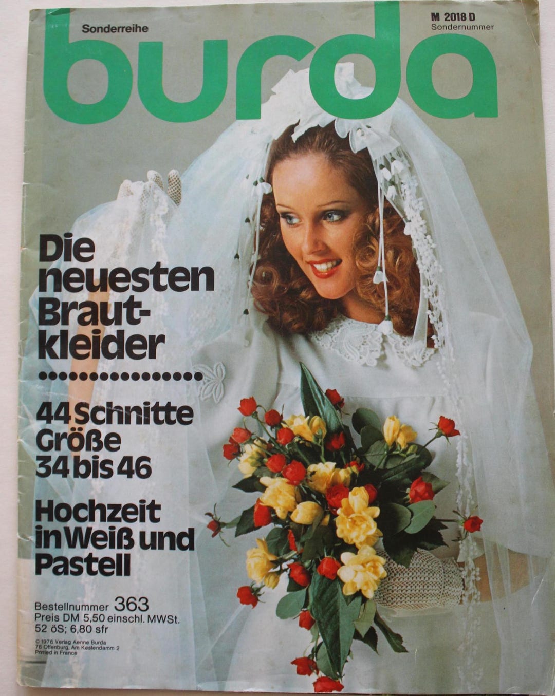 Burda Bridal Fashion 1976 Instructions, Pattern Sheets, Fashion ...