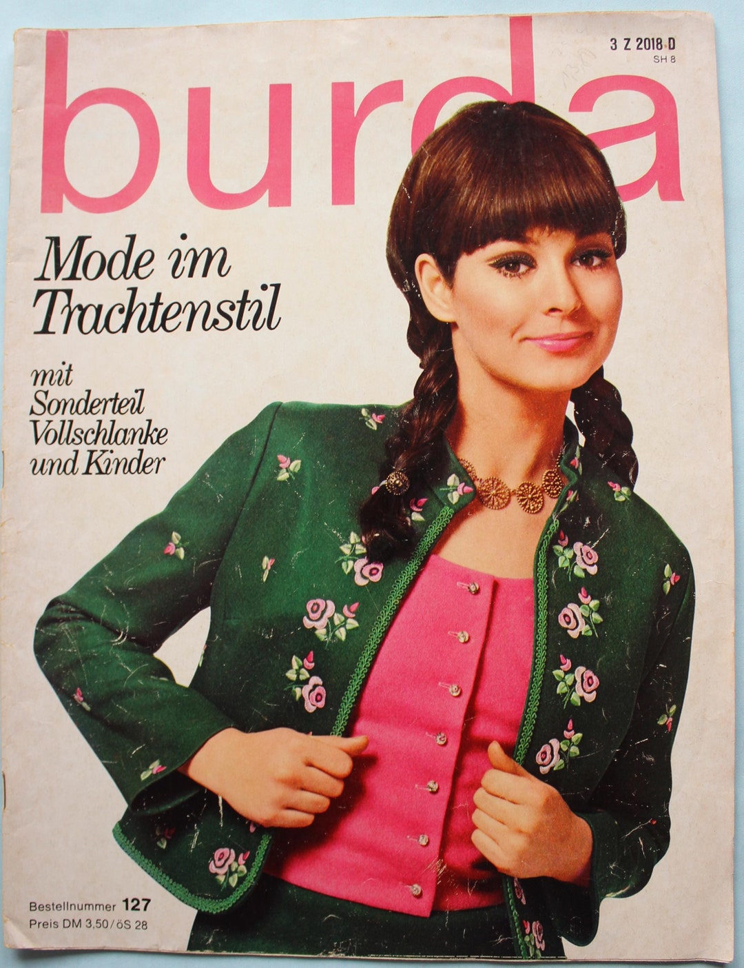 Burda Fashion in Traditional Style Instructions Pattern Sheets Fashion Magazine Fashion Booklet ...