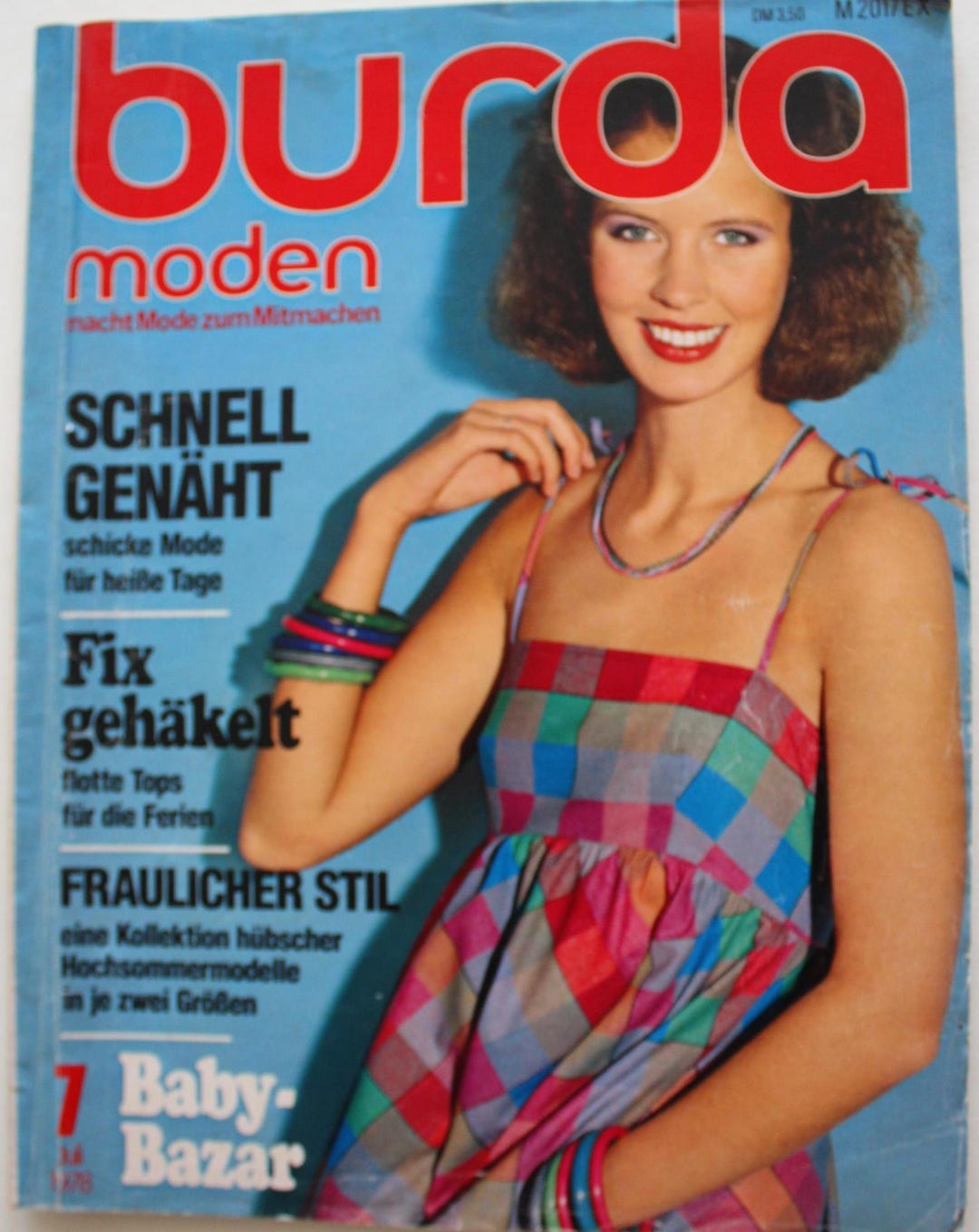 Burda Moden 7/ 1978 Instructions, Pattern Sheets, Fashion Magazine Patterns Fashion Magazine ...