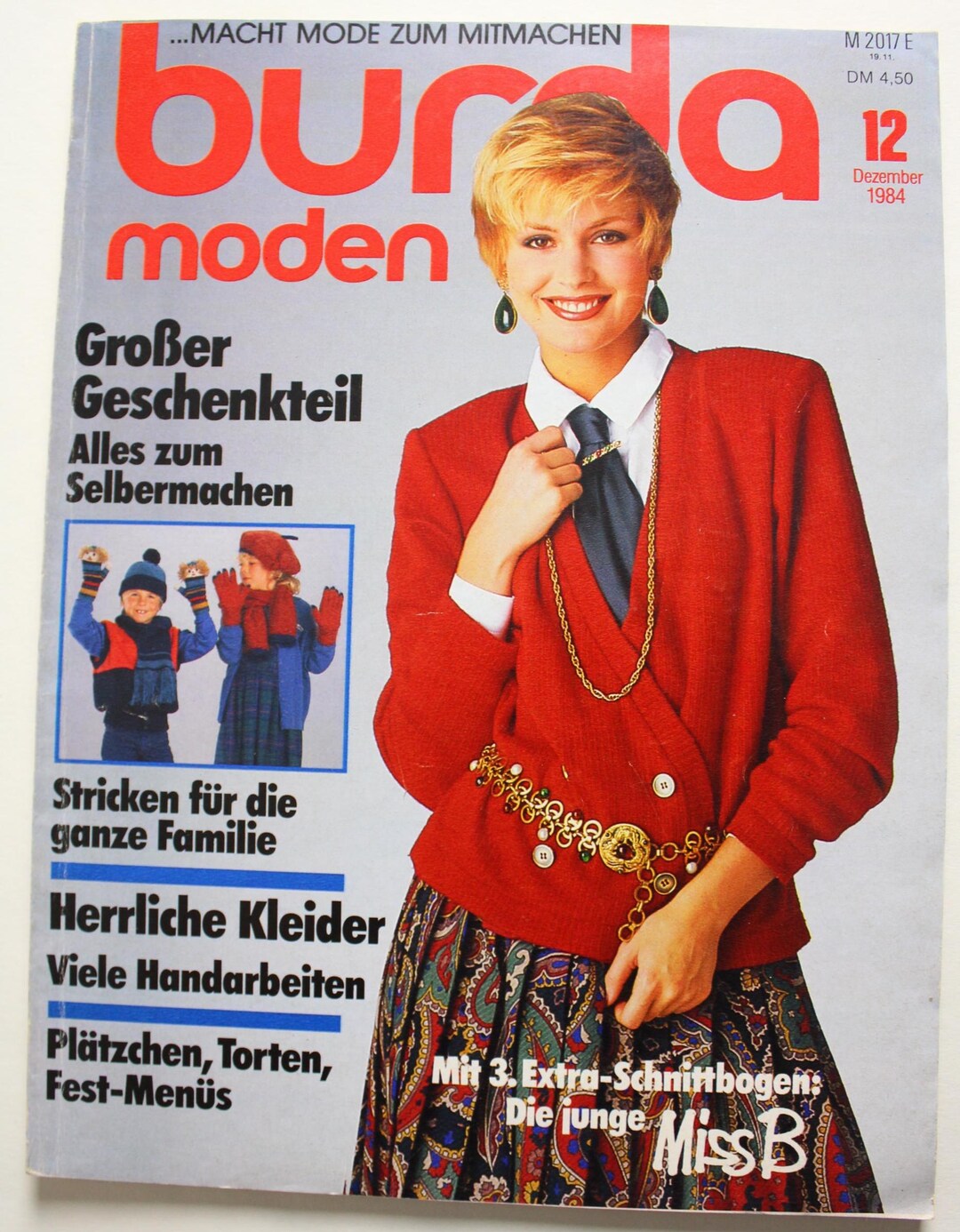 Vintage Burda Moden Magazine 12/1984 Instructions Pattern Sheets ...