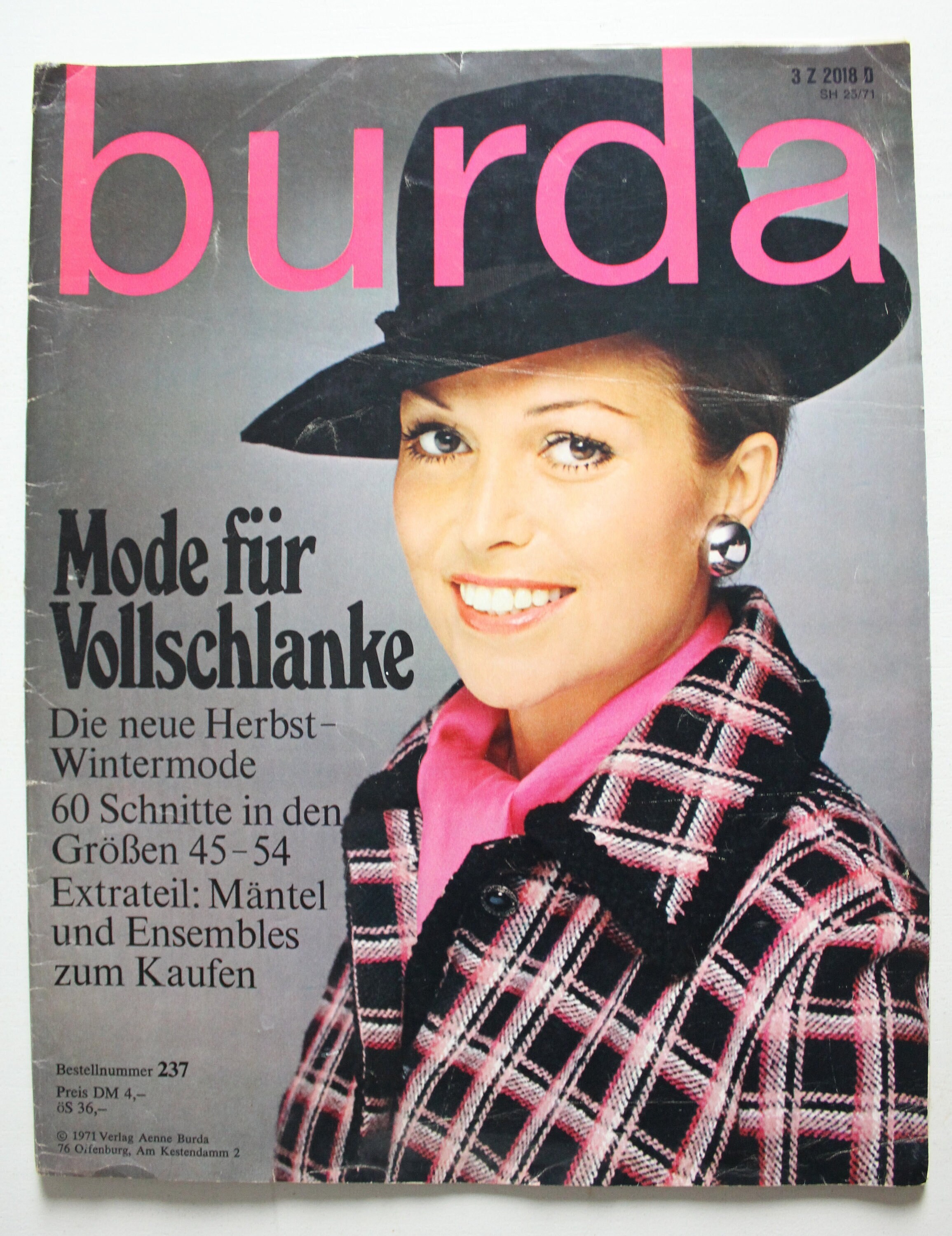 Burda Mode für Vollschlanke , Herbst Winter 1971 . Anleitungen ...