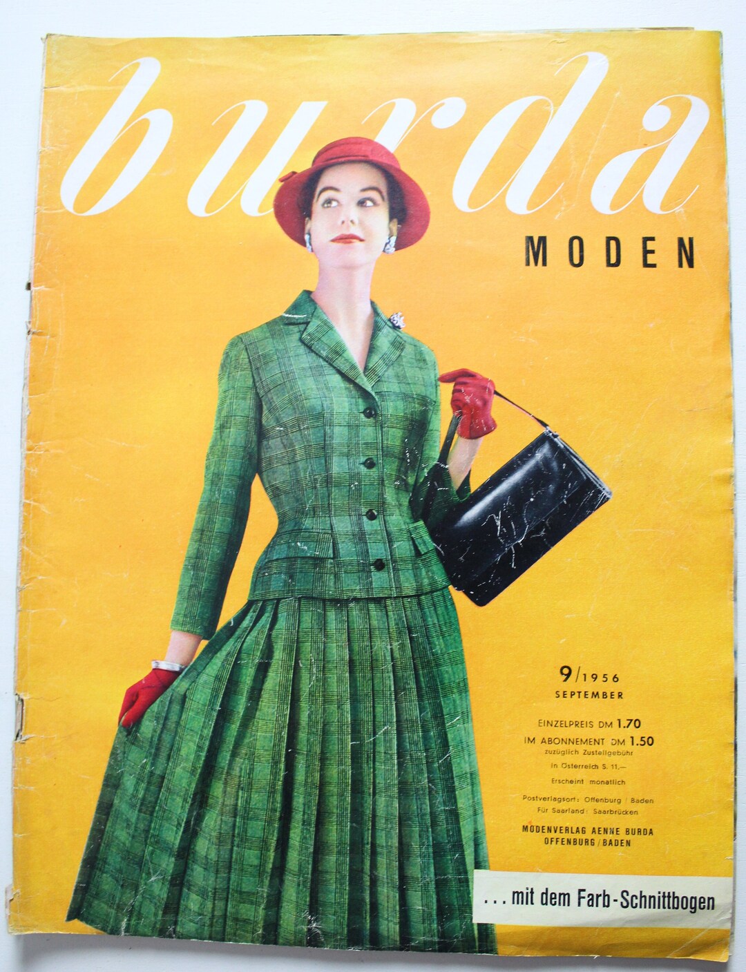 Burda Moden 9/ 1956 Instructions, Cutting Sheets, Fashion Magazine ...