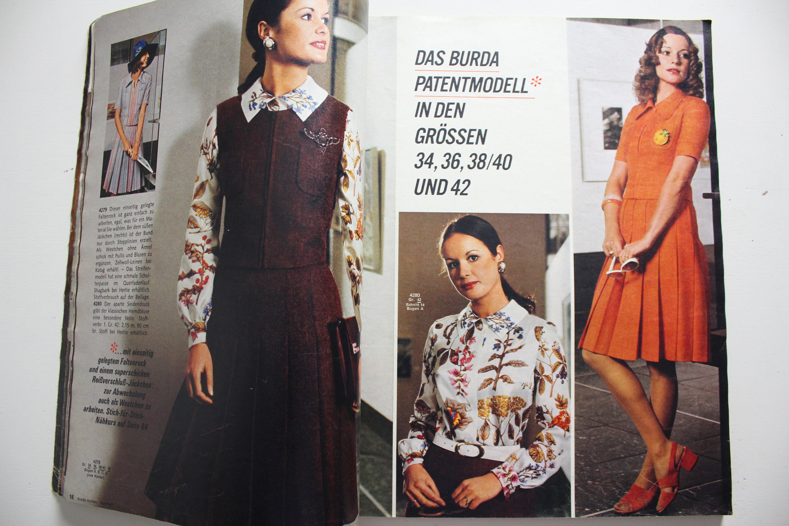 Burda Moden 4/ 1972 Instructions, Cutting Sheets, Fashion Magazine ...