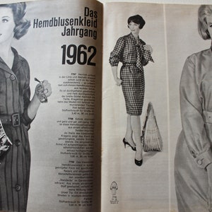 Burda Moden 2/ 1962 With Instructions, Sewing Patterns, Fashion Magazine, Sewing Magazine ...