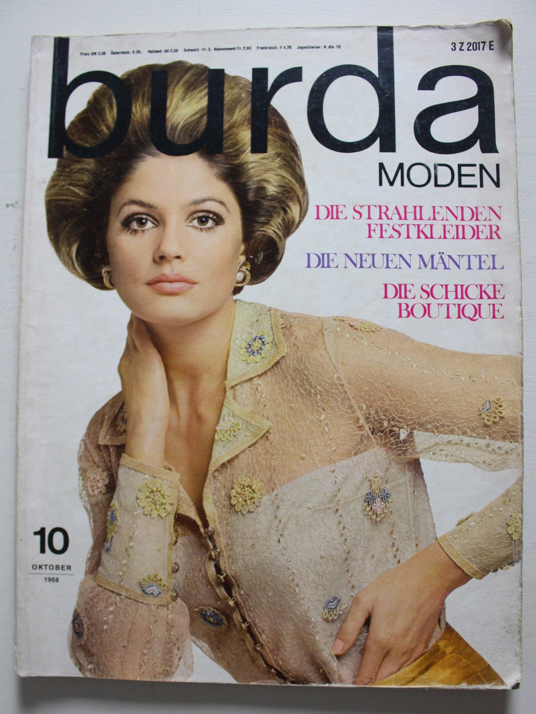 Burda Moden 10/ 1968 With Instructions, Cutting Sheets, Fashion Magazine, Fashion Booklet ...