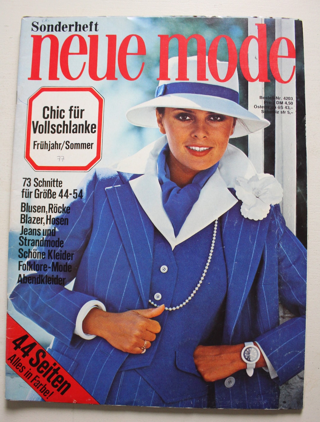 Neue Mode Sonderheft - Chic für Vollschlanke -1977 Arbeitsbeilage ...