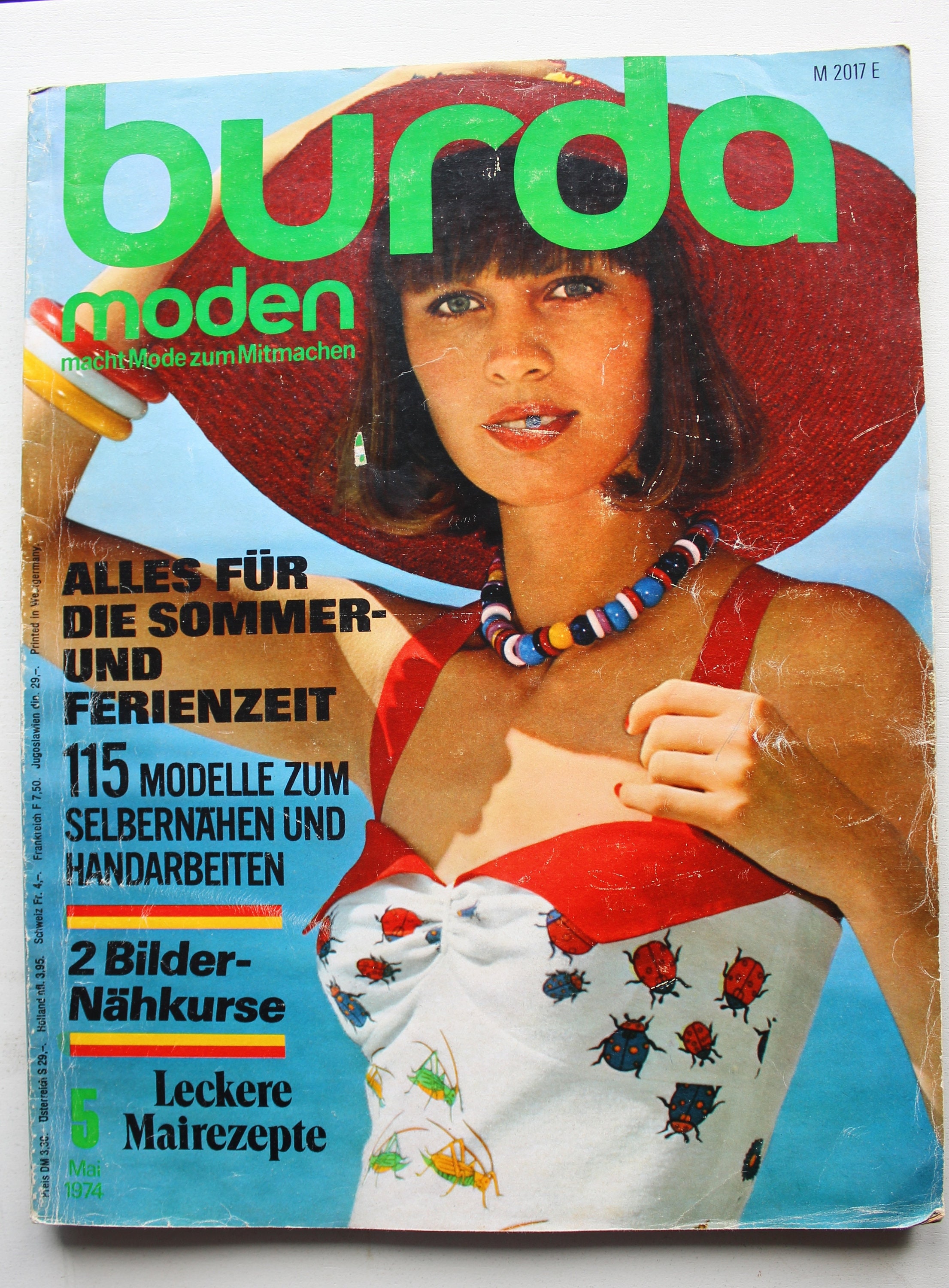 Burda Moden 5/ 1974 Instructions, Cutting Sheet, Fashion Magazine, Fashion Magazine, Sewing ...