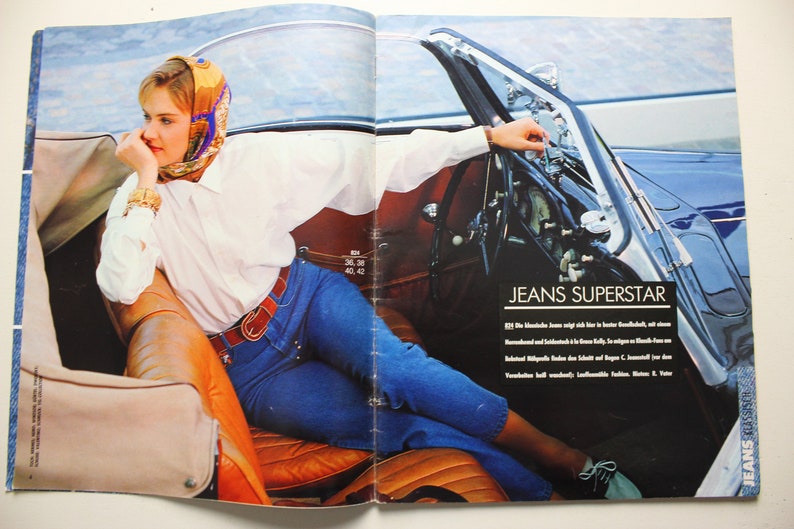 Burda Special Issue Jeans, 1990 Instructions, Pattern Sheets, Fashion ...