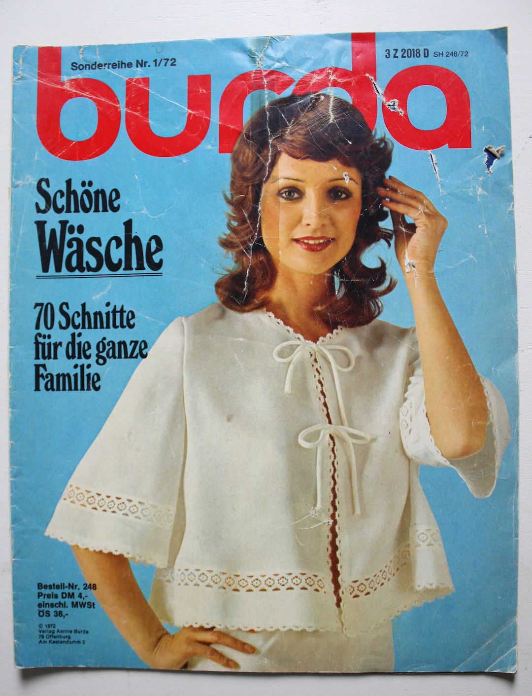 Burda Beautiful Laundry 1972 Instructions, Cutting Sheets, Fashion Magazine, Fashion Magazine ...