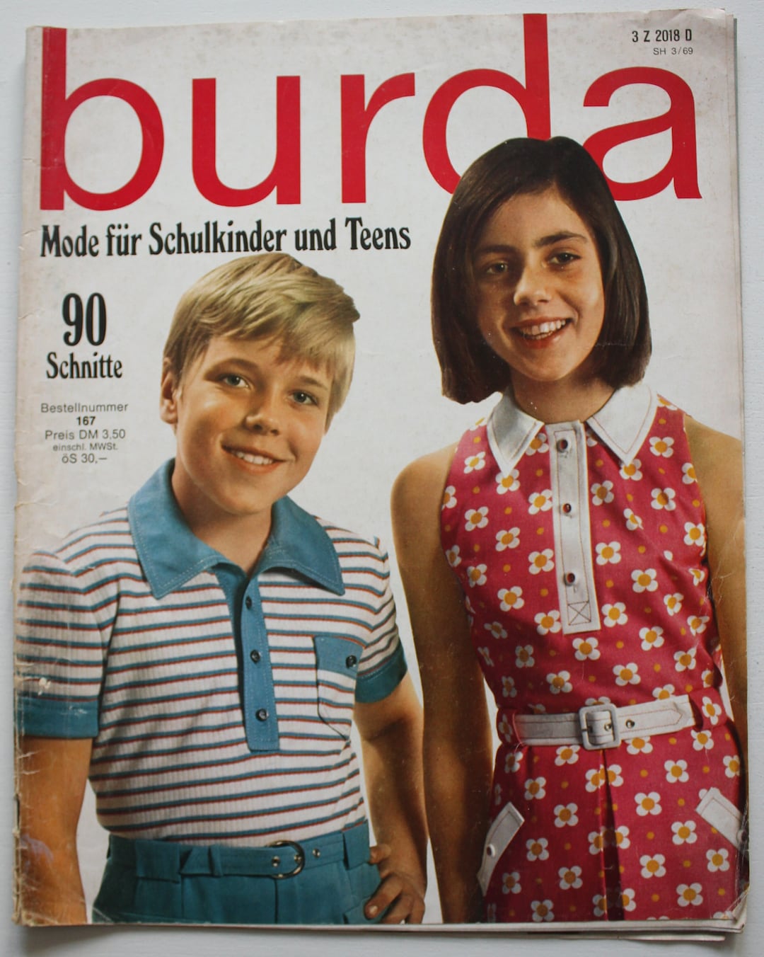 Burda Fashion for School Children and Teens 1969 Instructions, Pattern Sheets, Fashion Magazine ...
