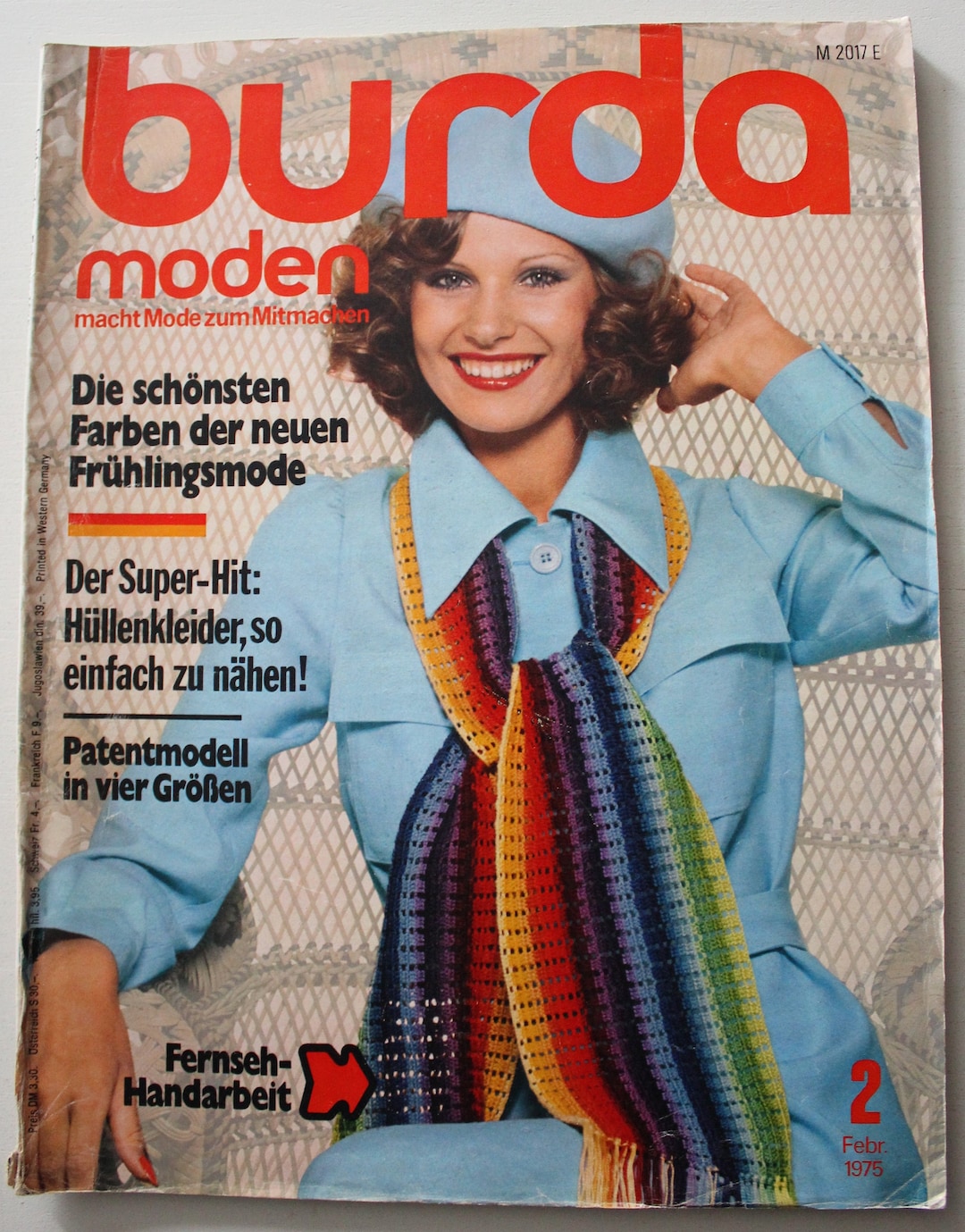 Burda Moden 2/ 1975 Instructions, Cutting Sheets, Fashion Magazine, Fashion Booklet, Sewing ...