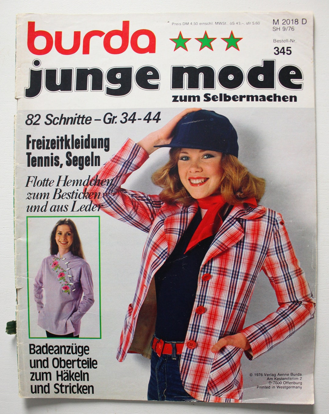 Burda Junge Mode 1976 With Instructions, Cutting Sheets, Fashion Magazine, Fashion Magazine ...