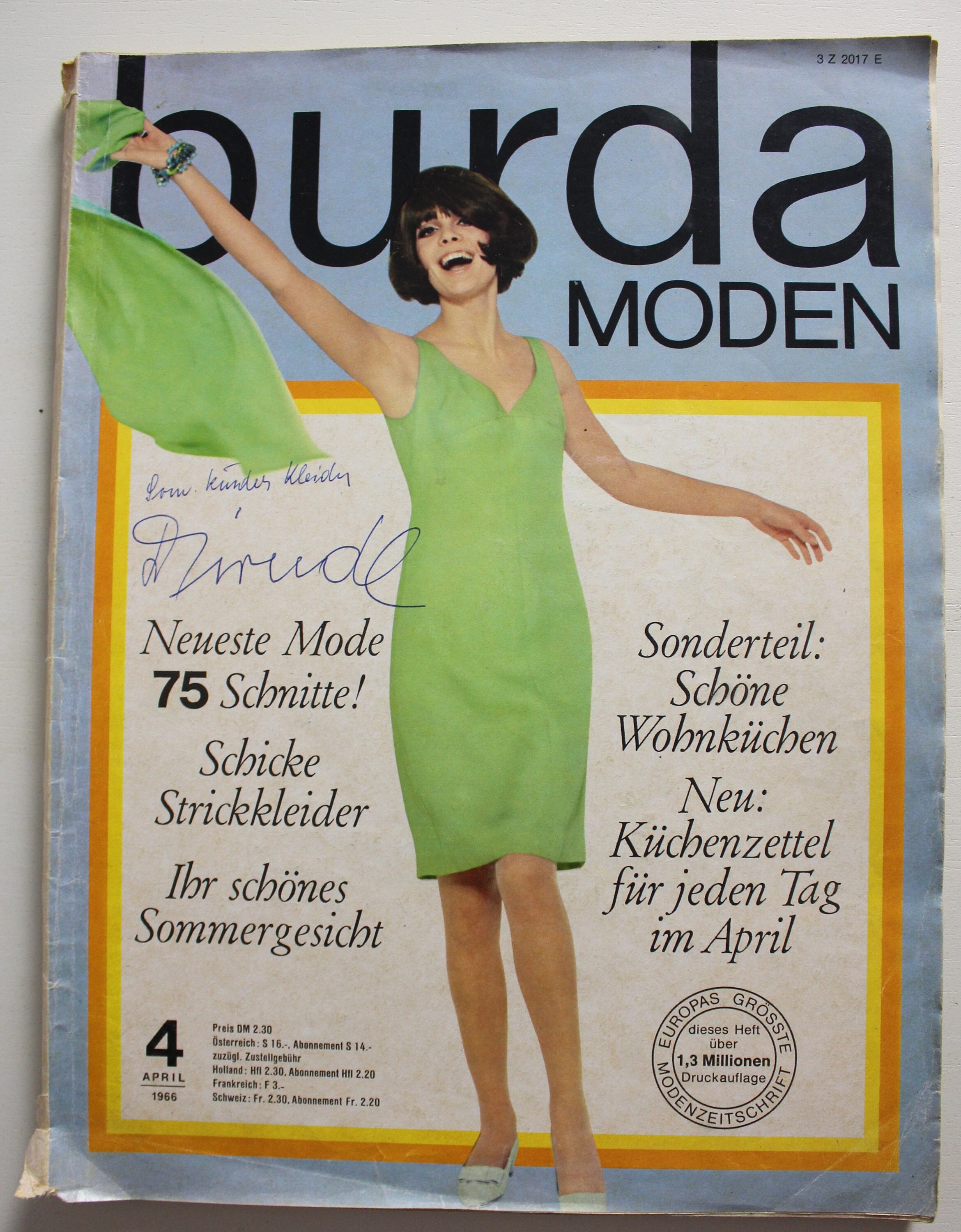 Burda Moden 4/ 1966 Instructions, Cutting Sheets, Fashion Magazine, Fashion Booklet, Sewing ...
