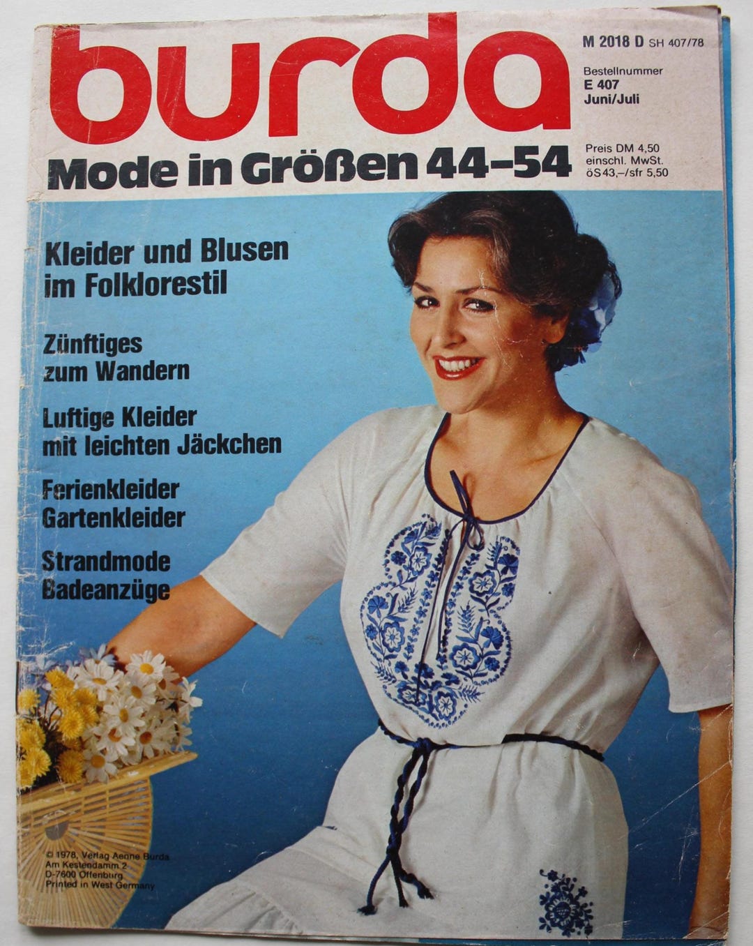 Burda Fashion for Plus Sizes Summer 1978 Instructions, Pattern Sheets ...
