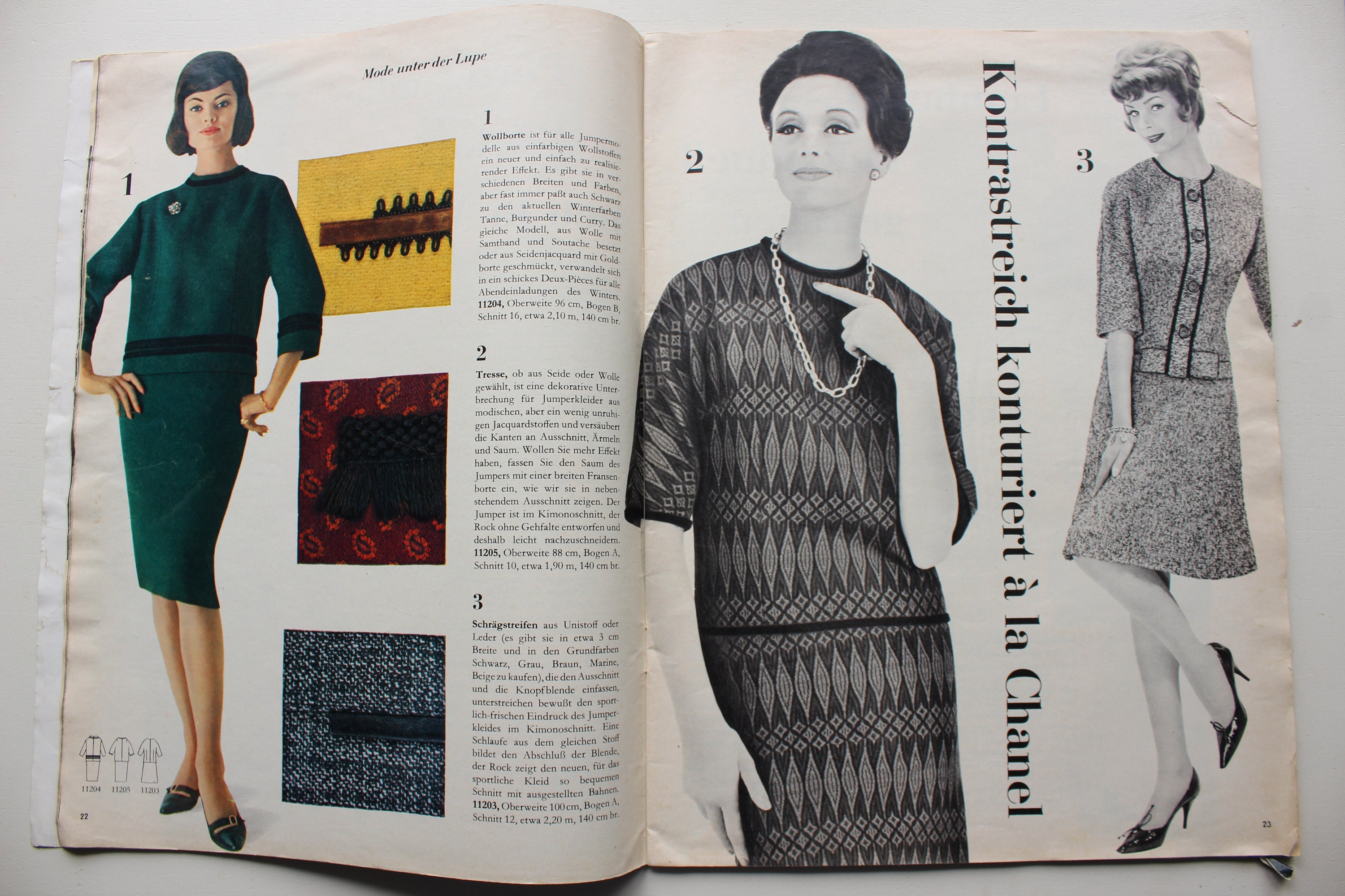 Beyer Moden 12/1961 Workbook Pattern Sheet, Fashion Magazine Fashion ...