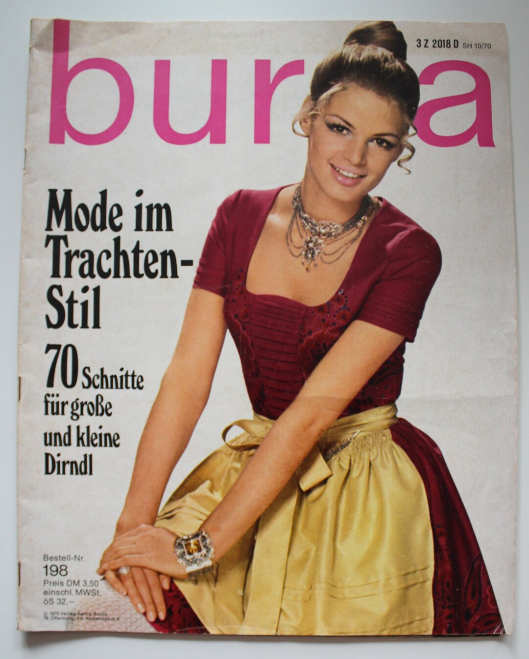 Burda Fashion in Traditional Style 1970 Instructions, Cutting Sheet, Fashion Magazine, Fashion ...