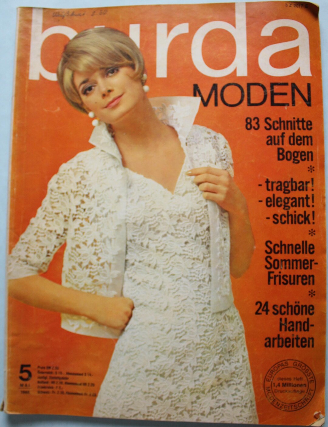 Burda Moden 5/ 1966 Instructions, Pattern Sheets Fashion Magazine Patterns Fashion Magazine ...