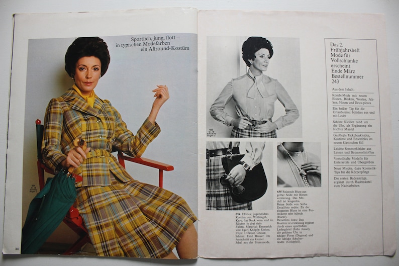 Burda Mode für Vollschlanke Sonderheft 239 1972 mit - Etsy.de