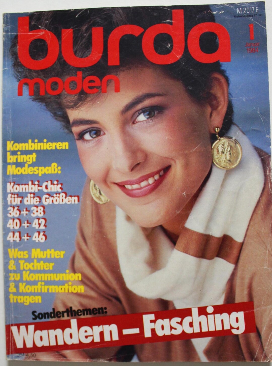 Vintage Magazine Burda Moden 1/ 1984 Instructions Cutting Sheets ...