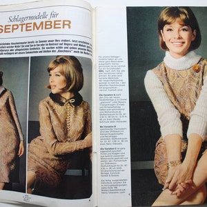 Burda Beyer Moden 9/ 1964 With Instructions, Pattern Sheets, Fashion Magazine, Sewing Magazine ...