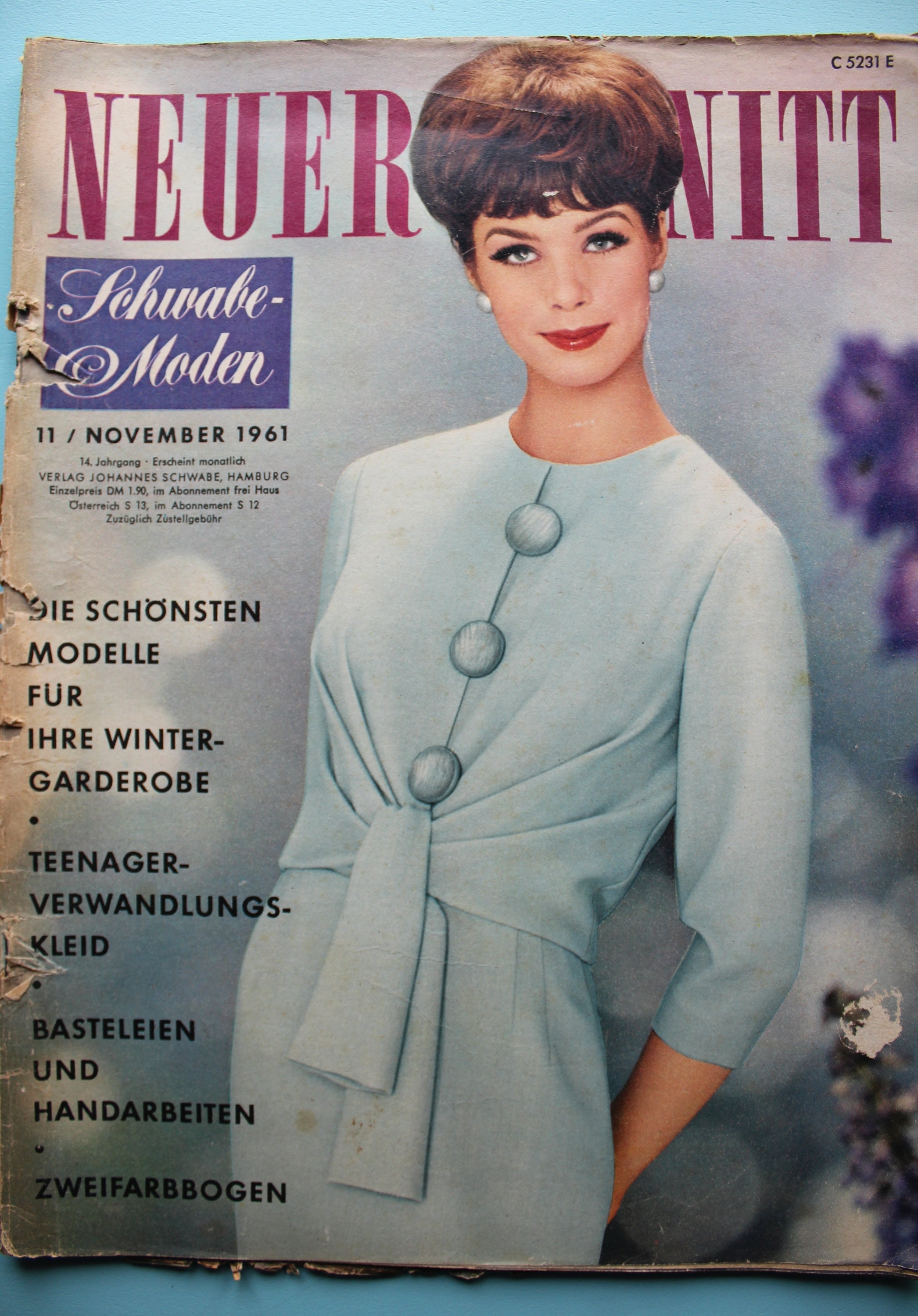 Neuer Schnitt 11/ 1961 mit Anleitung ,Schnittmustern , Modezeitschrift ...