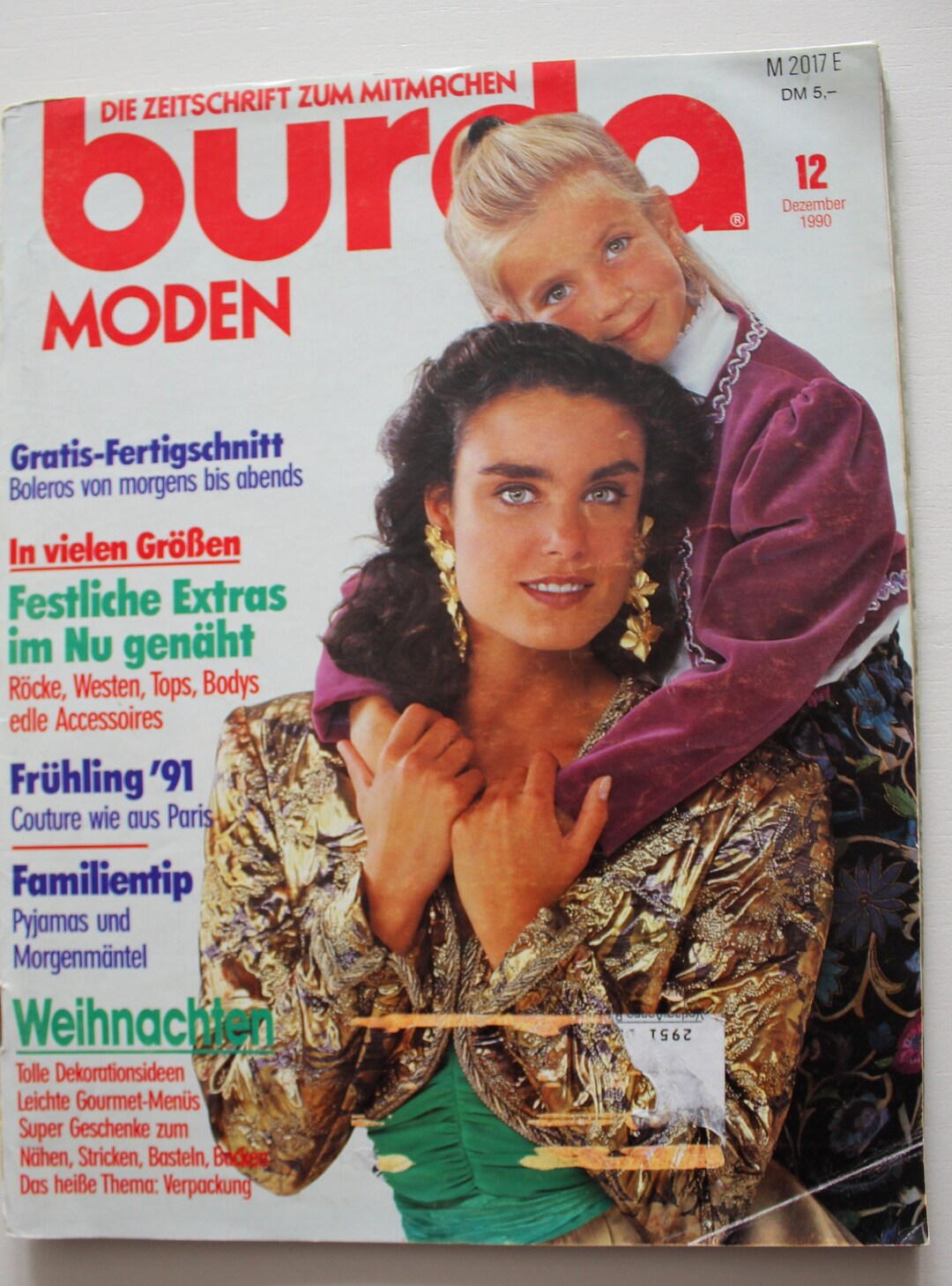 Burda Moden 12/ 1990 Instructions, Cutting Sheets, Fashion Magazine, Fashion Booklet, Sewing ...