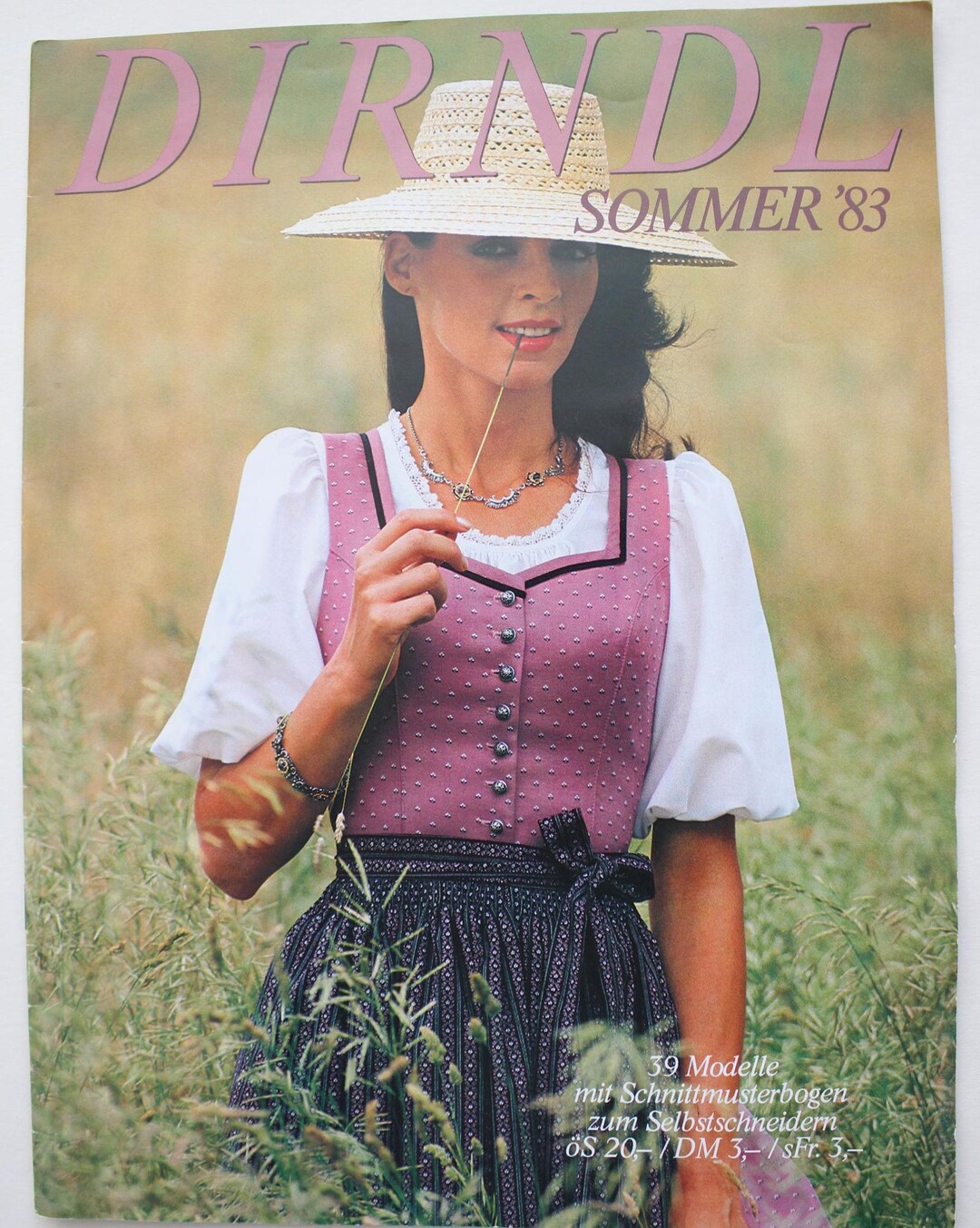 Dirndl Summer 1983 Sewing Pattern Sheet, Fashion Magazine Patterns ...