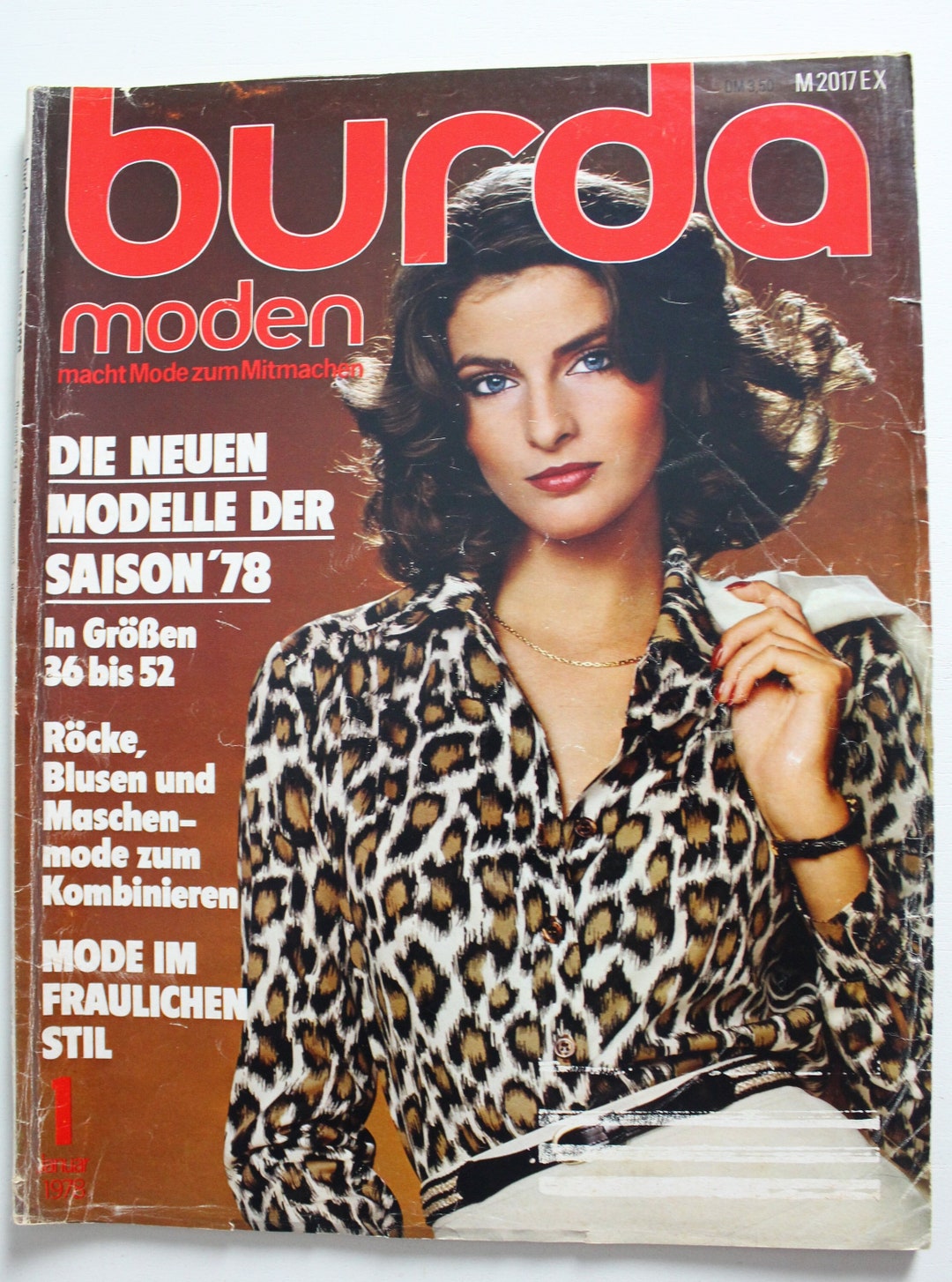 Burda Moden 1/ 1978 Instructions, Cutting Sheets, Fashion Magazine, Fashion Booklet, Sewing ...