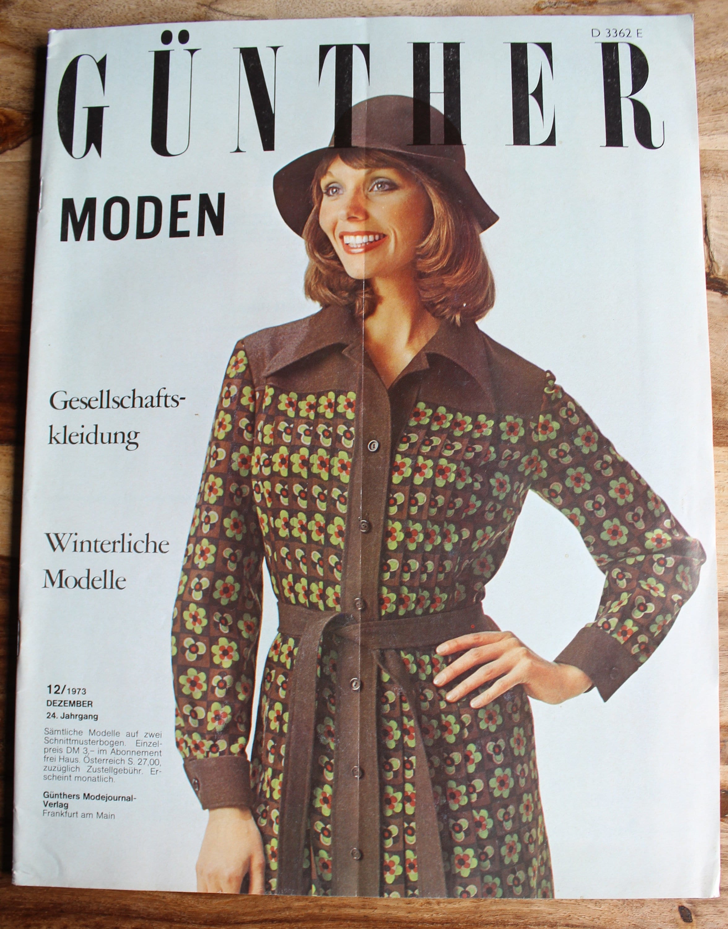 Günther Moden 12/ 1973 Schnittmusterbogen Modezeitschrift - Etsy