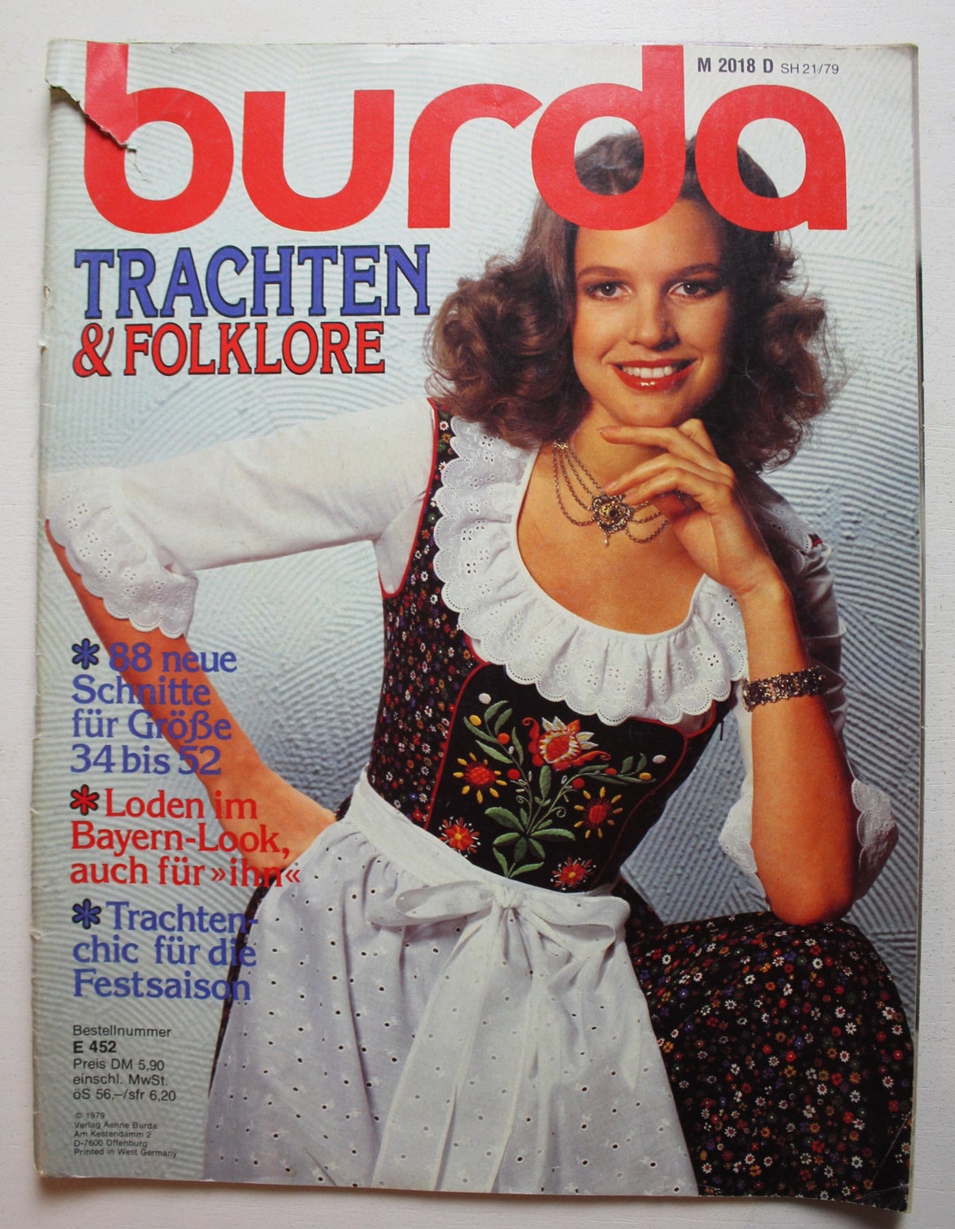 Burda Costume Fashion in 1979 With Instructions, Cut Sheets, Fashion Magazine, Fashion Magazine ...
